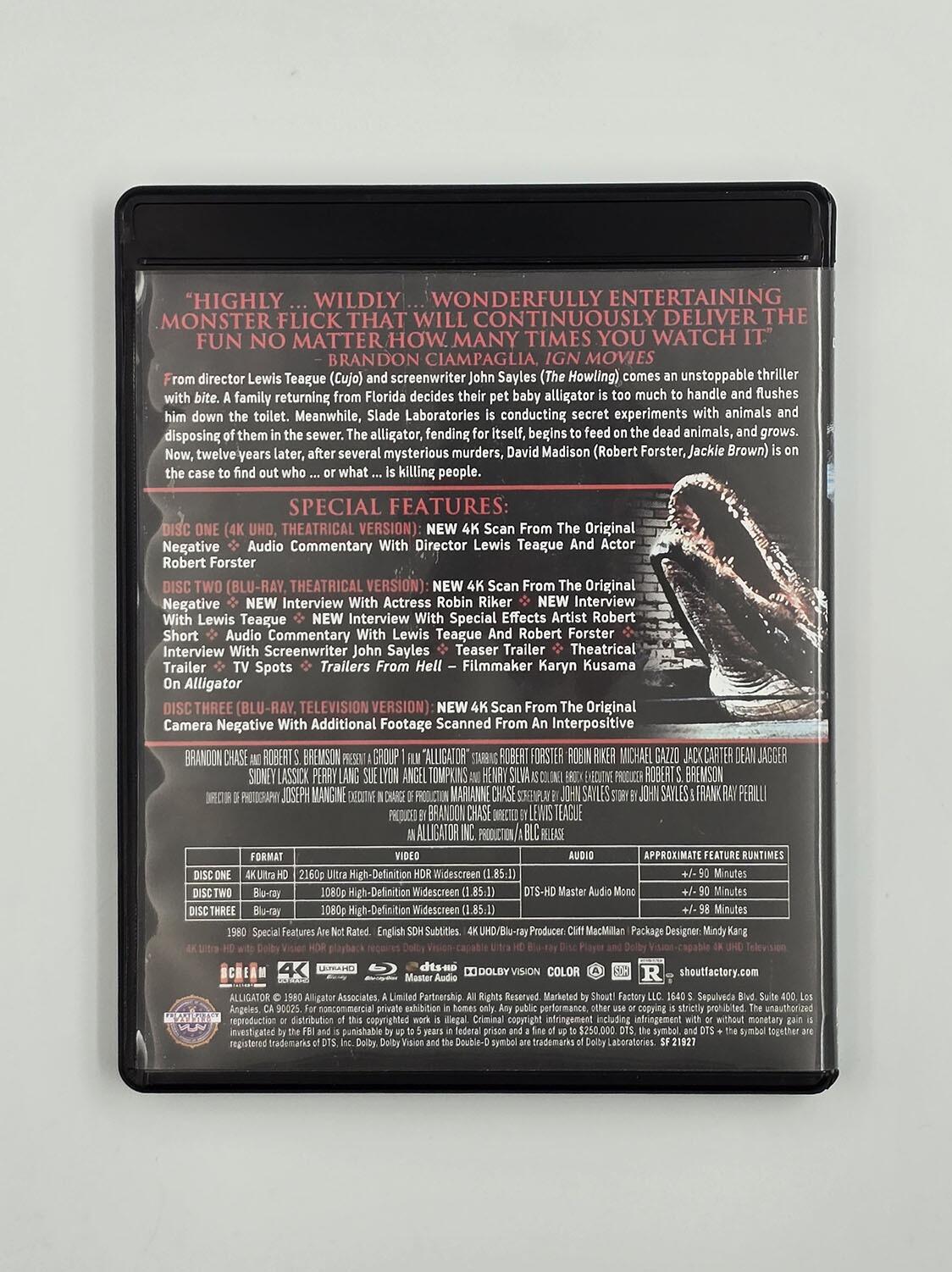 Alligator - 4K UHD (Region Free) + Blu-Ray (Region A) - [Pre-owned]