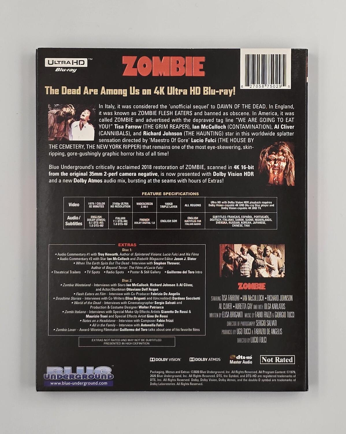 Zombie (AKA Zombie Flesh Eaters) - Slipcover - 4K-UHD - Region Free ...