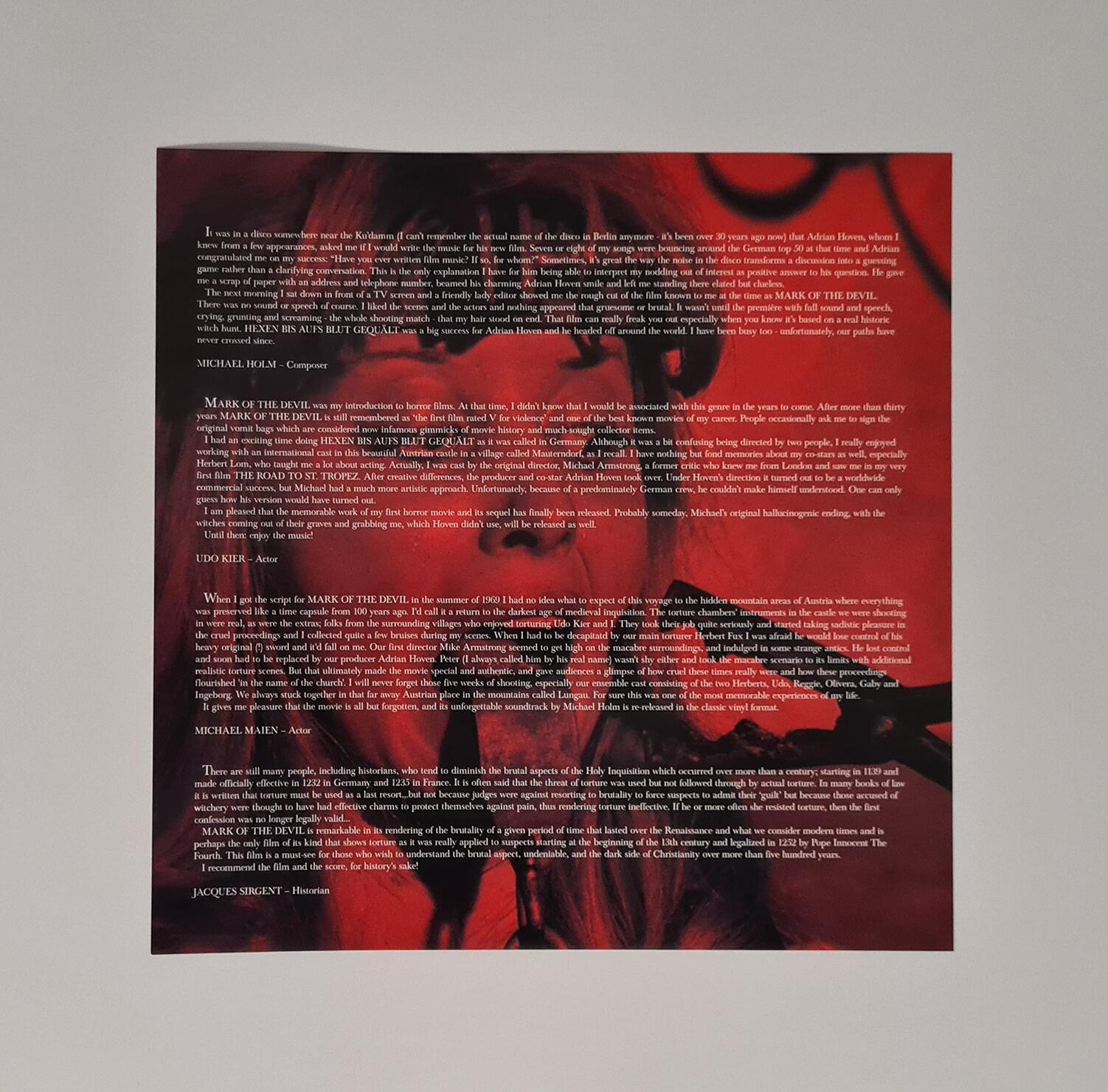 Mark of the Devil & Mark of the Devil 2 (Soundtrack) - Limited Edition ...