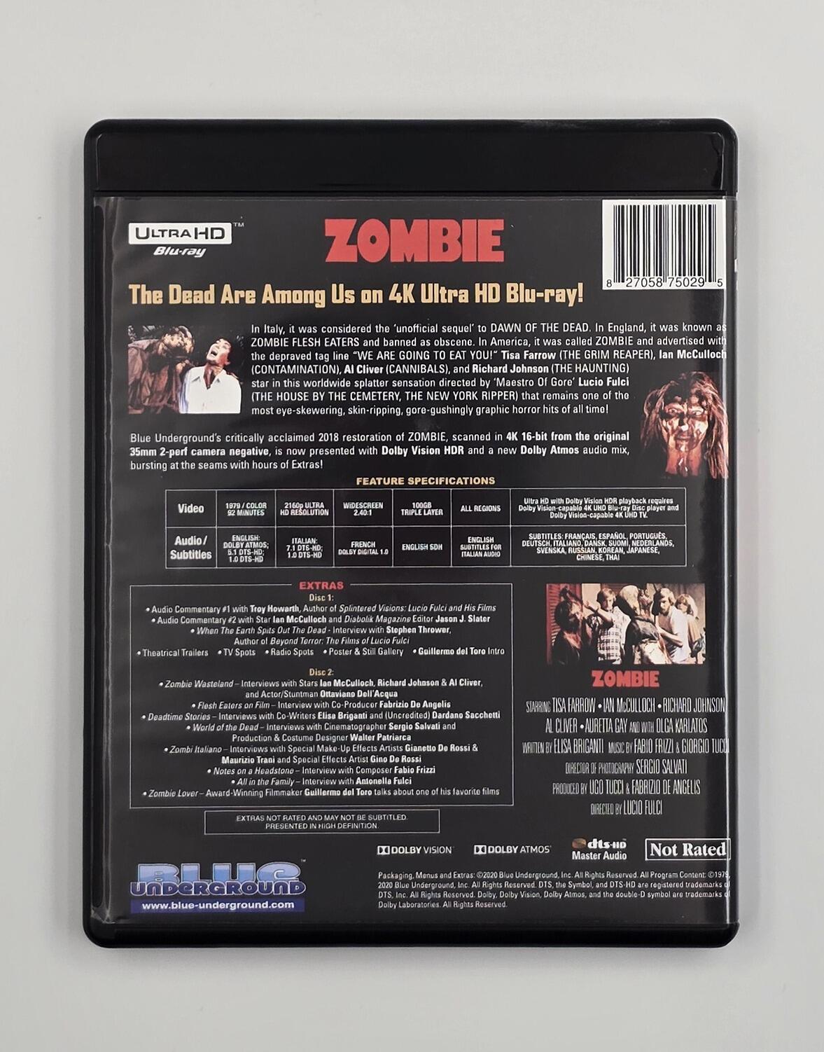 Zombie (AKA Zombie Flesh Eaters) - Slipcover - 4K-UHD - Region Free ...