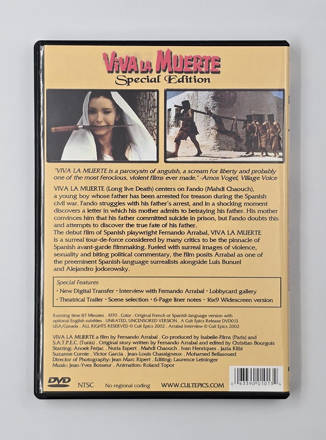 Viva la Muerte (AKA Long Live Death) - DVD - Region Free - [Pre-owned]
