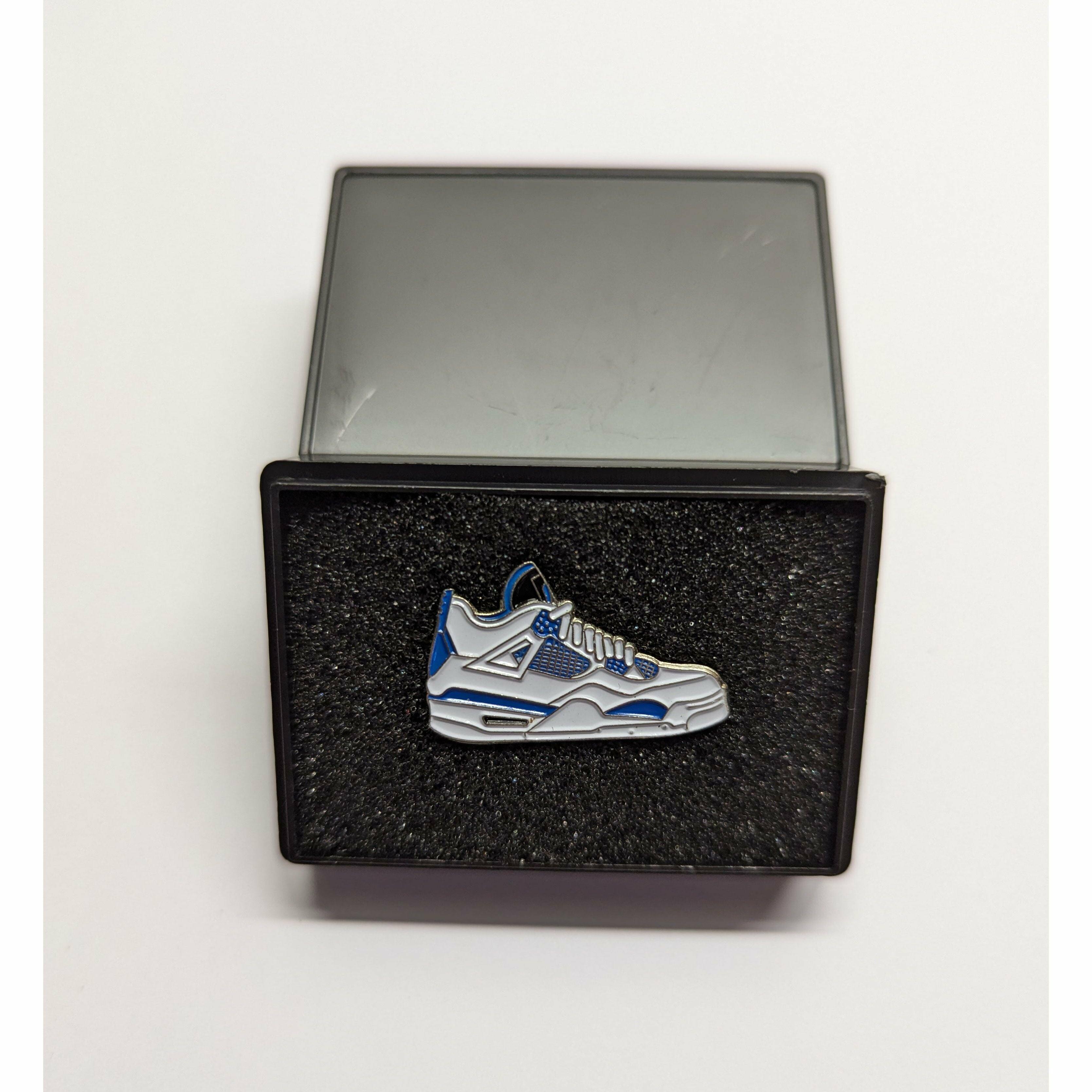 Enamel Sneaker Pin - J4 (Military Blue)