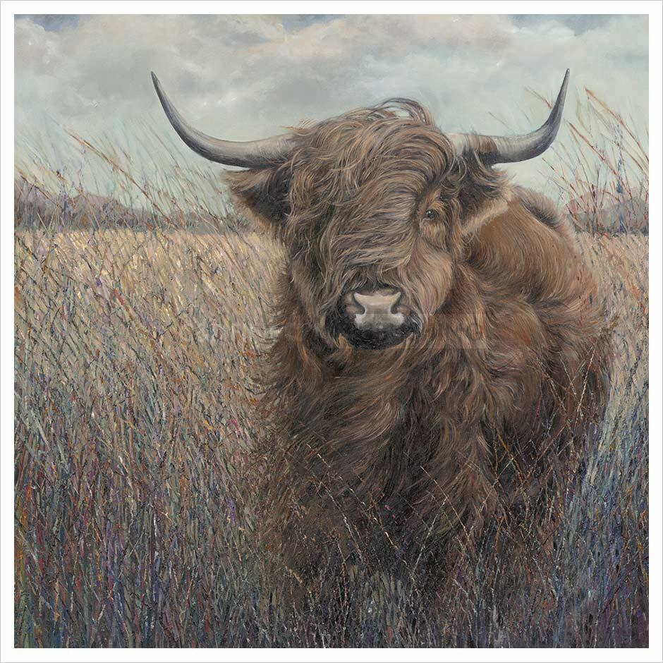 Highland Cow - Block Mounted
