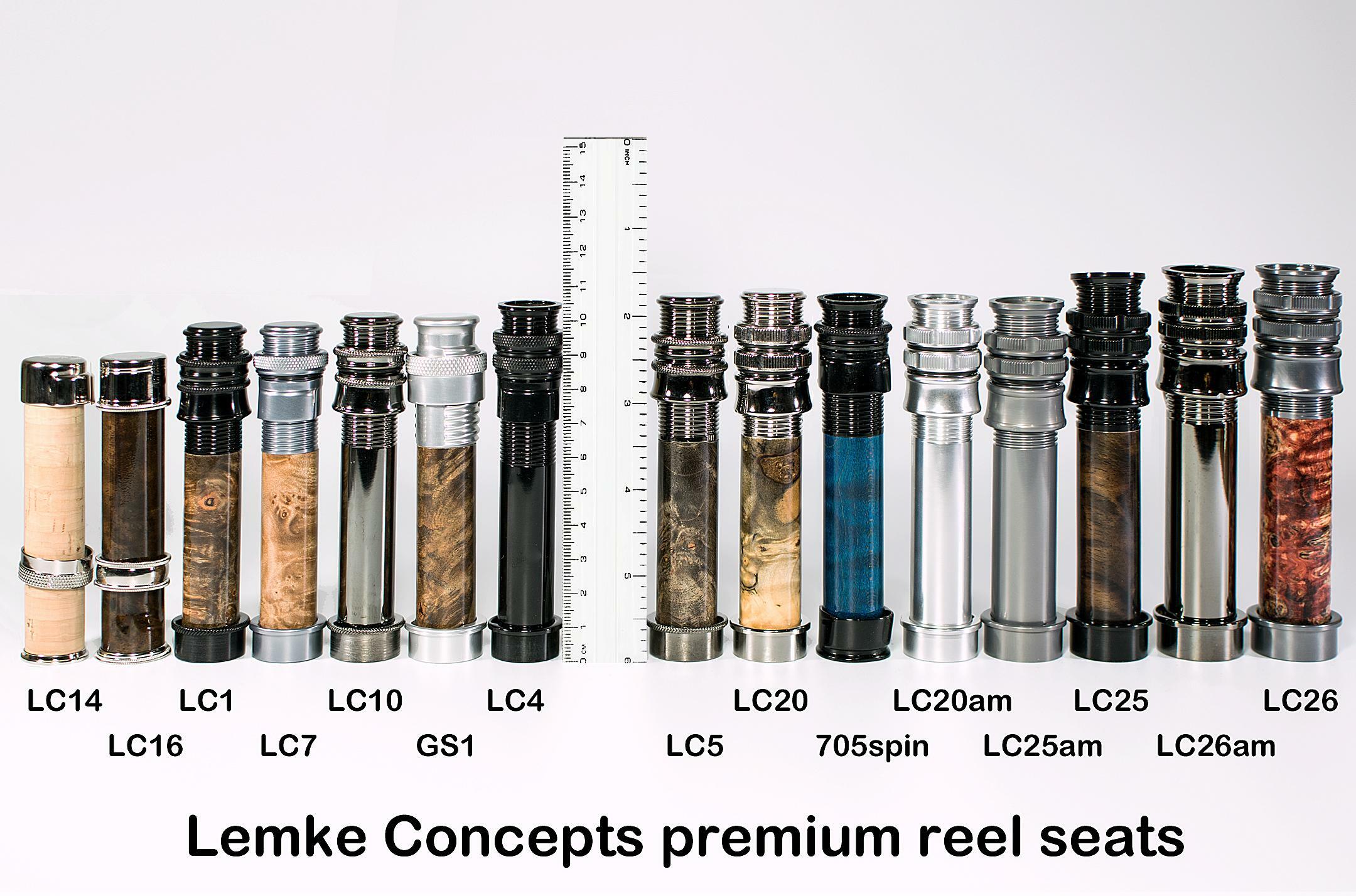 LC14 full cap-ring reel seat with insert, Lemke Concepts