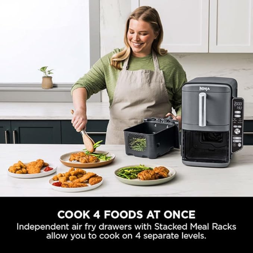 Ninja Double Stack XL 2-Drawer Air Fryer with Smart Cook System, 9.5L ...
