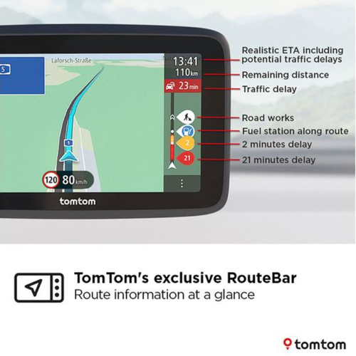TomTom GO Classic 6" Sat Nav – 2nd Gen, EU Maps, Live Traffic & Speed ...