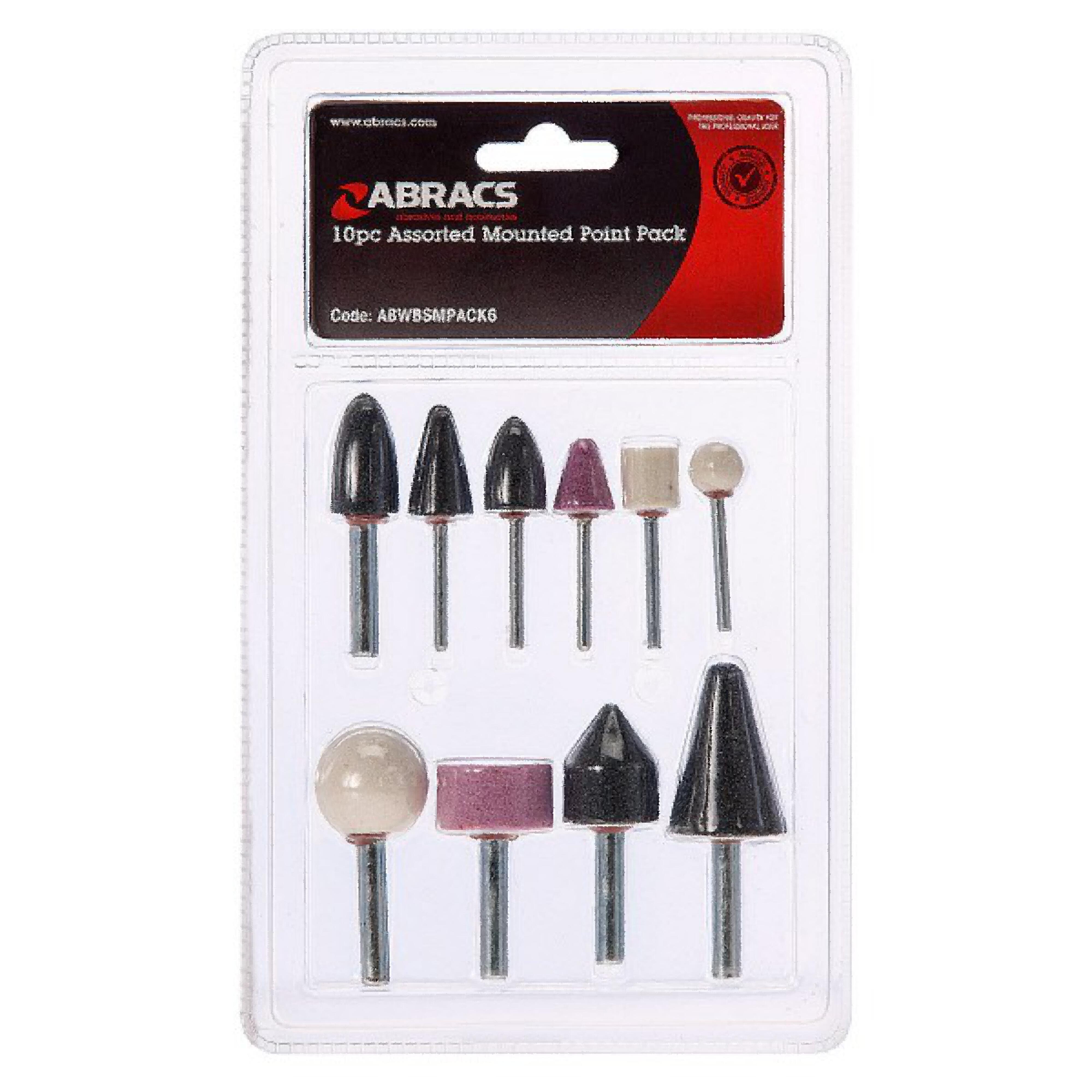 10 Piece Hard Point Grinding Stones – Assorted Abrasives