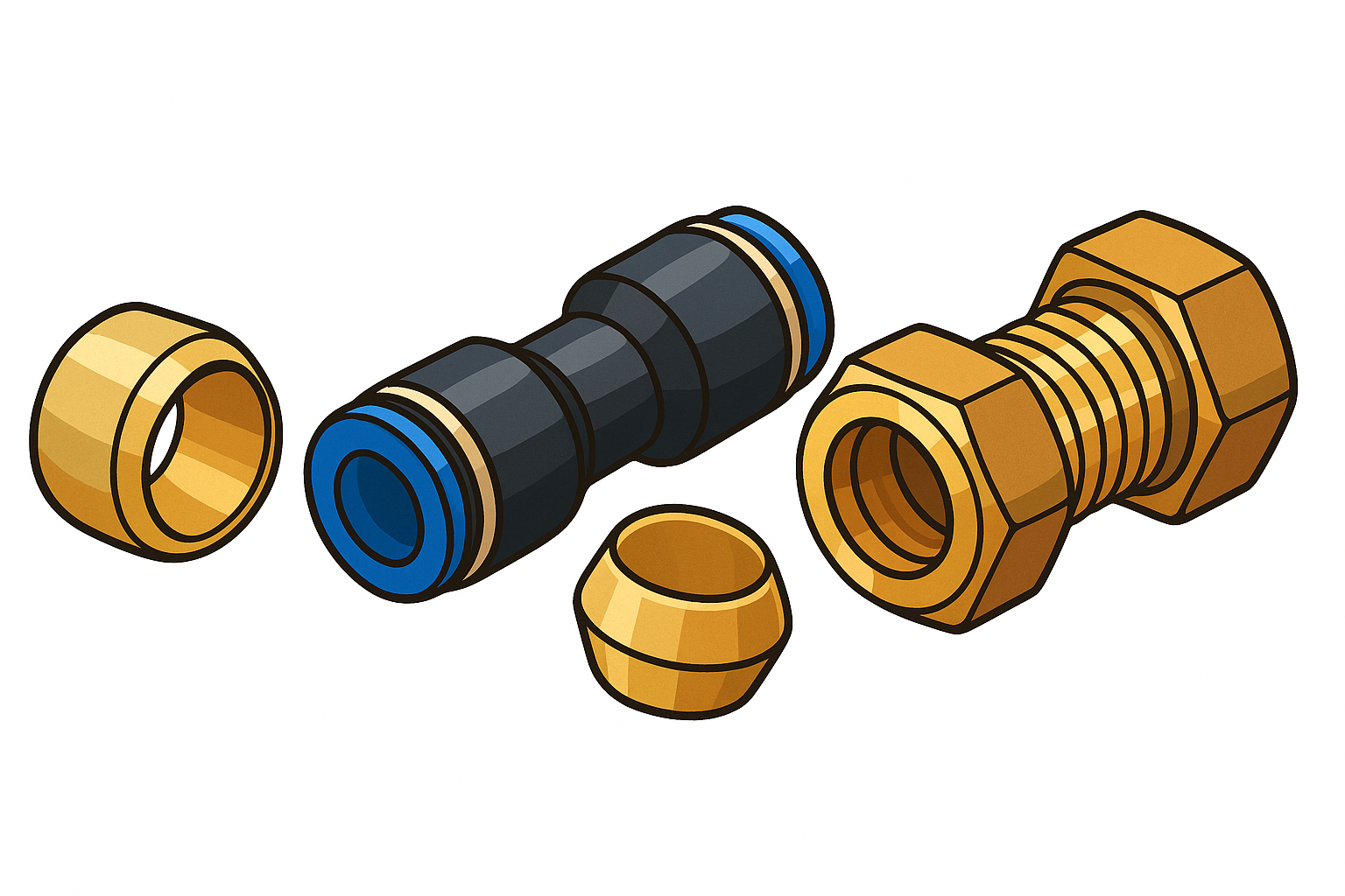 Assorted Tube Couplings & Olives Kit – Trade & DIY | Holtham