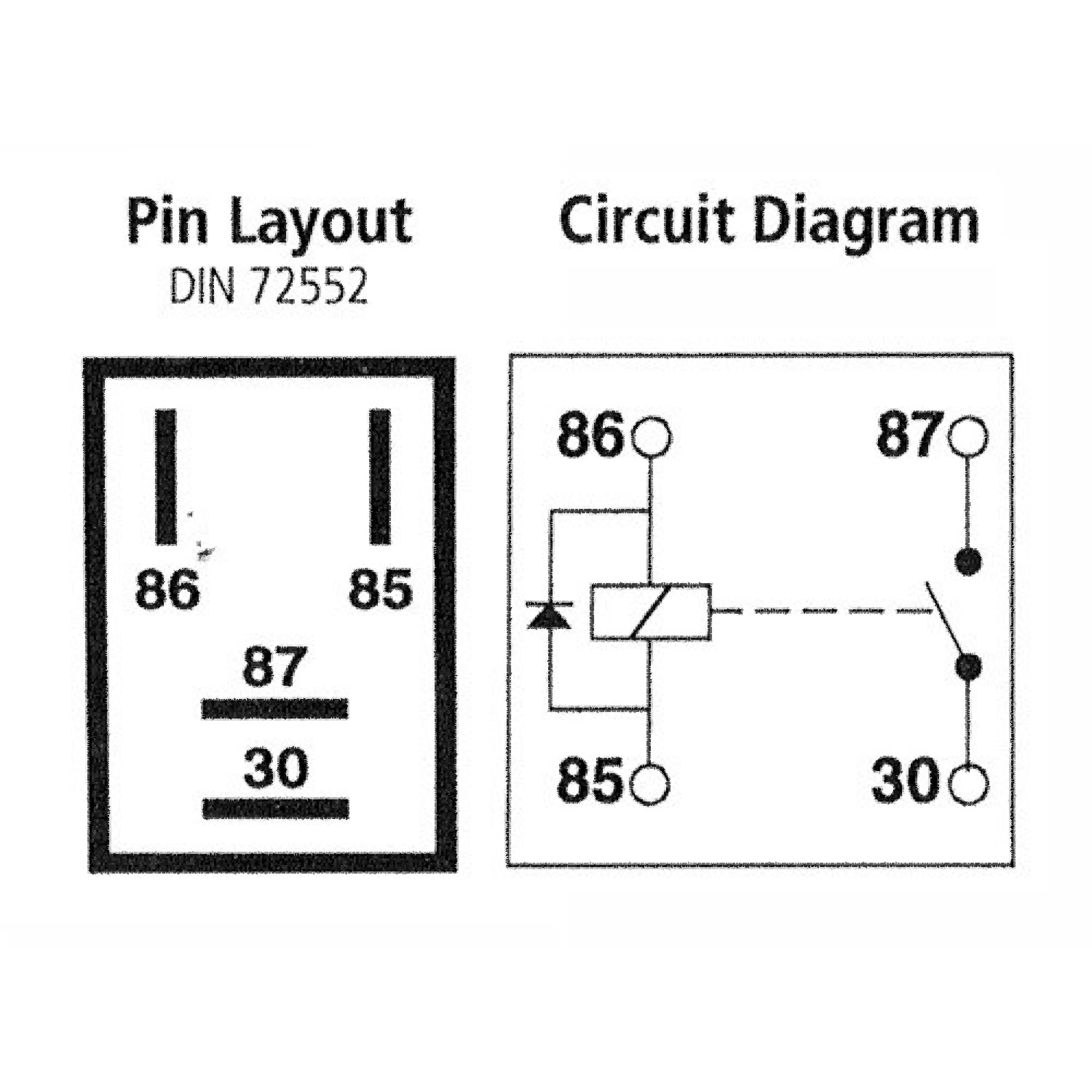 Micro Relay 4-Pin 12V 40A with Diode | High Current Switch