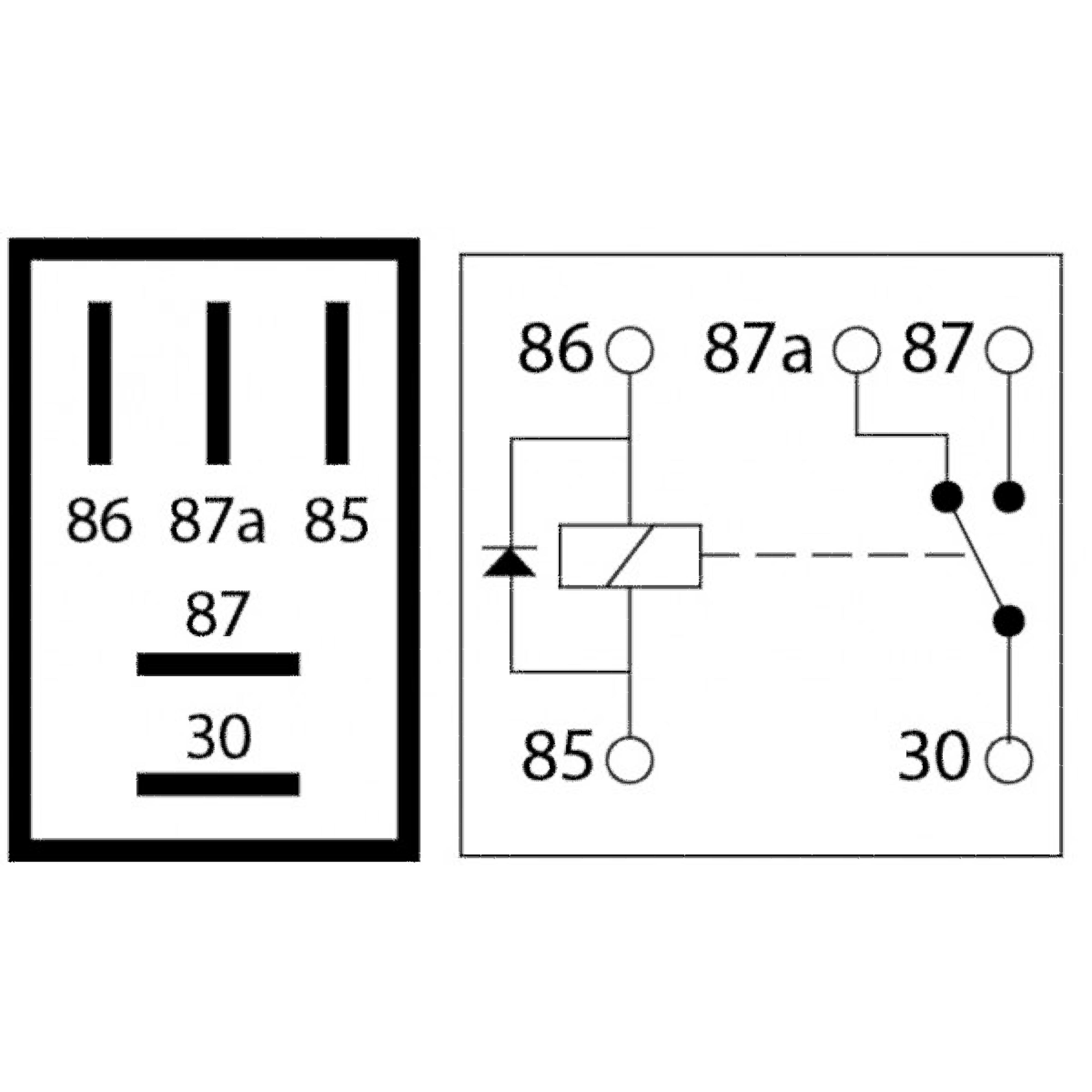 Micro Relay 5-Pin 24V 20A Changeover with Diode | Durable