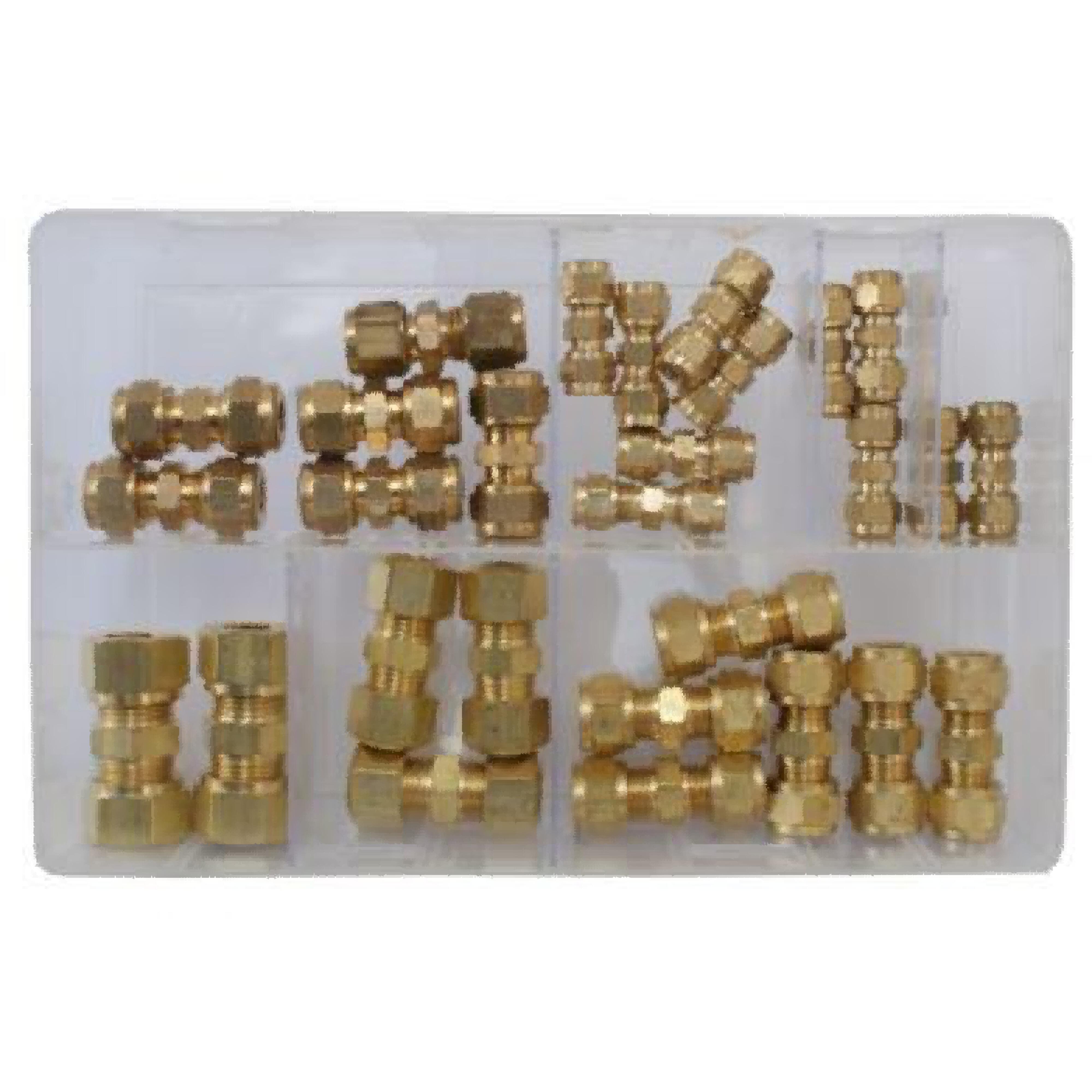 Brass Tube Couplings Kit – Imperial 1/8″–1/2″ (28 pcs)
