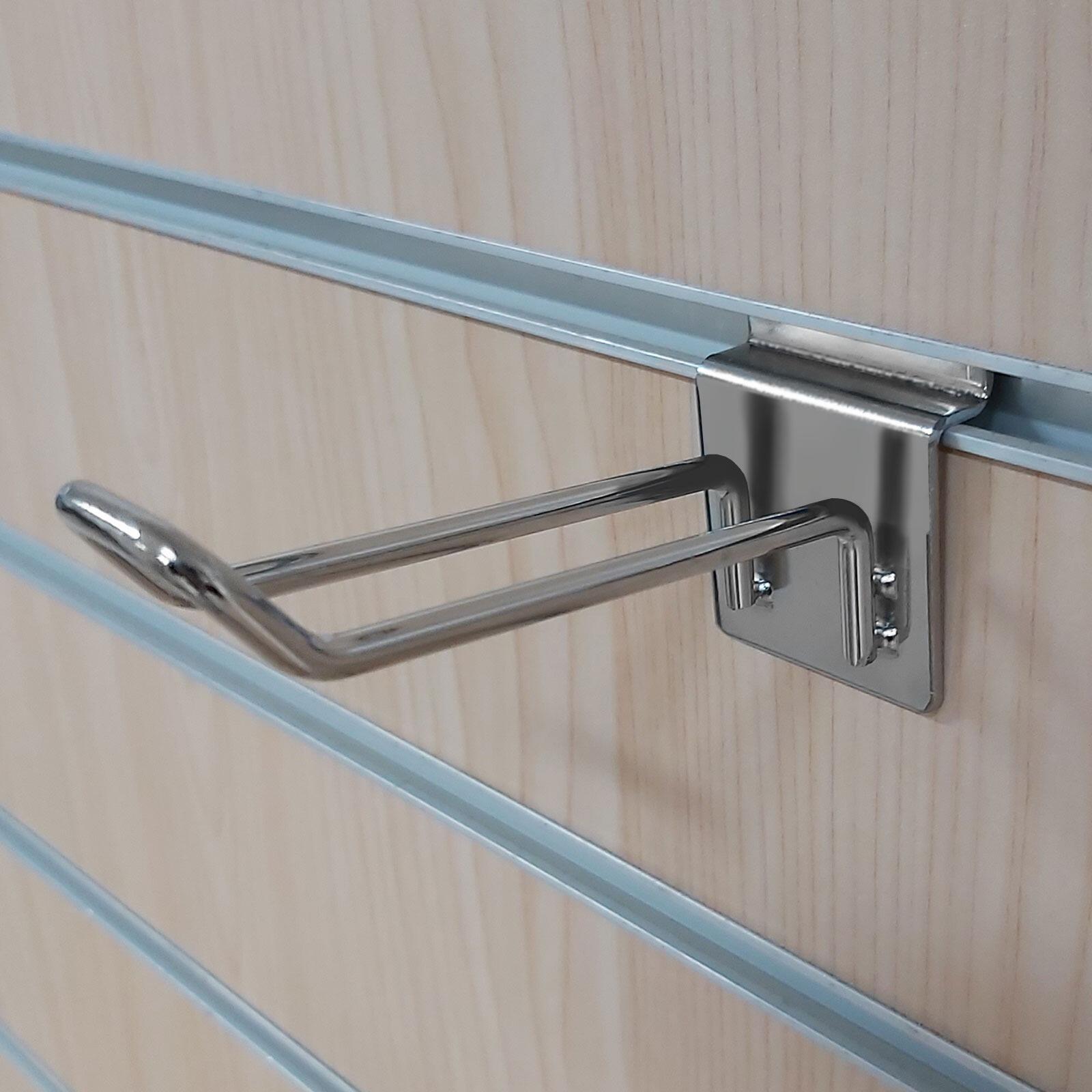 Slatwall Hooks - 100mm / 4inch Retail Shop Euro Double Prong Hooks in ...