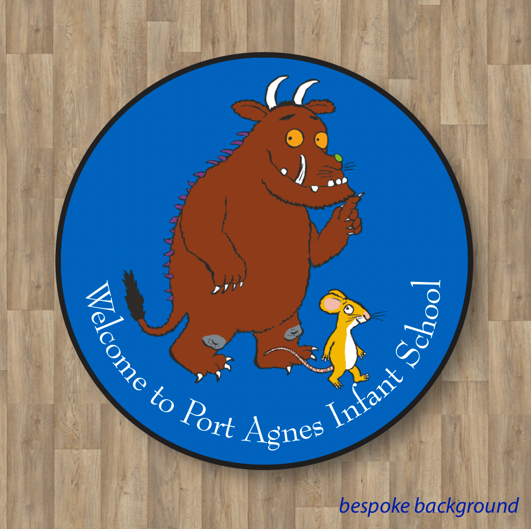 Official Gruffalo Entrance Mats - ‘Welcome’ Circular Gruffalo and Mouse