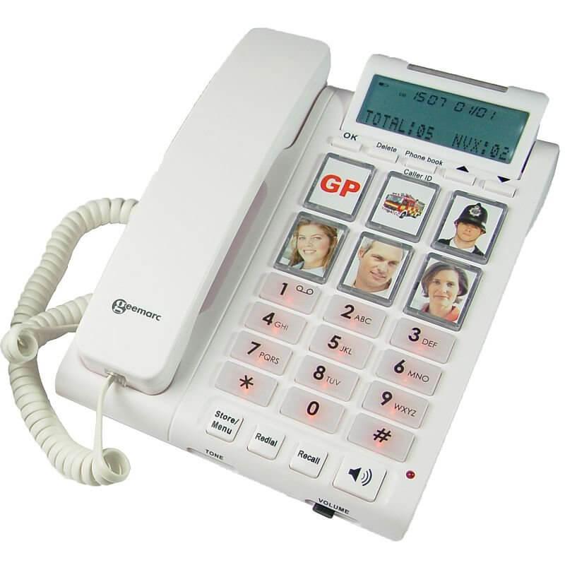 PhotoPhone 450 Phone with Photo ID & Flashing Buttons | Geemarc
