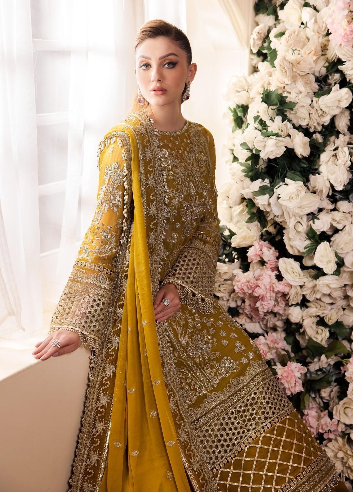 Ramz Panache By Saad Shaikh Embroidered Chiffon Suits Luxury Collection
