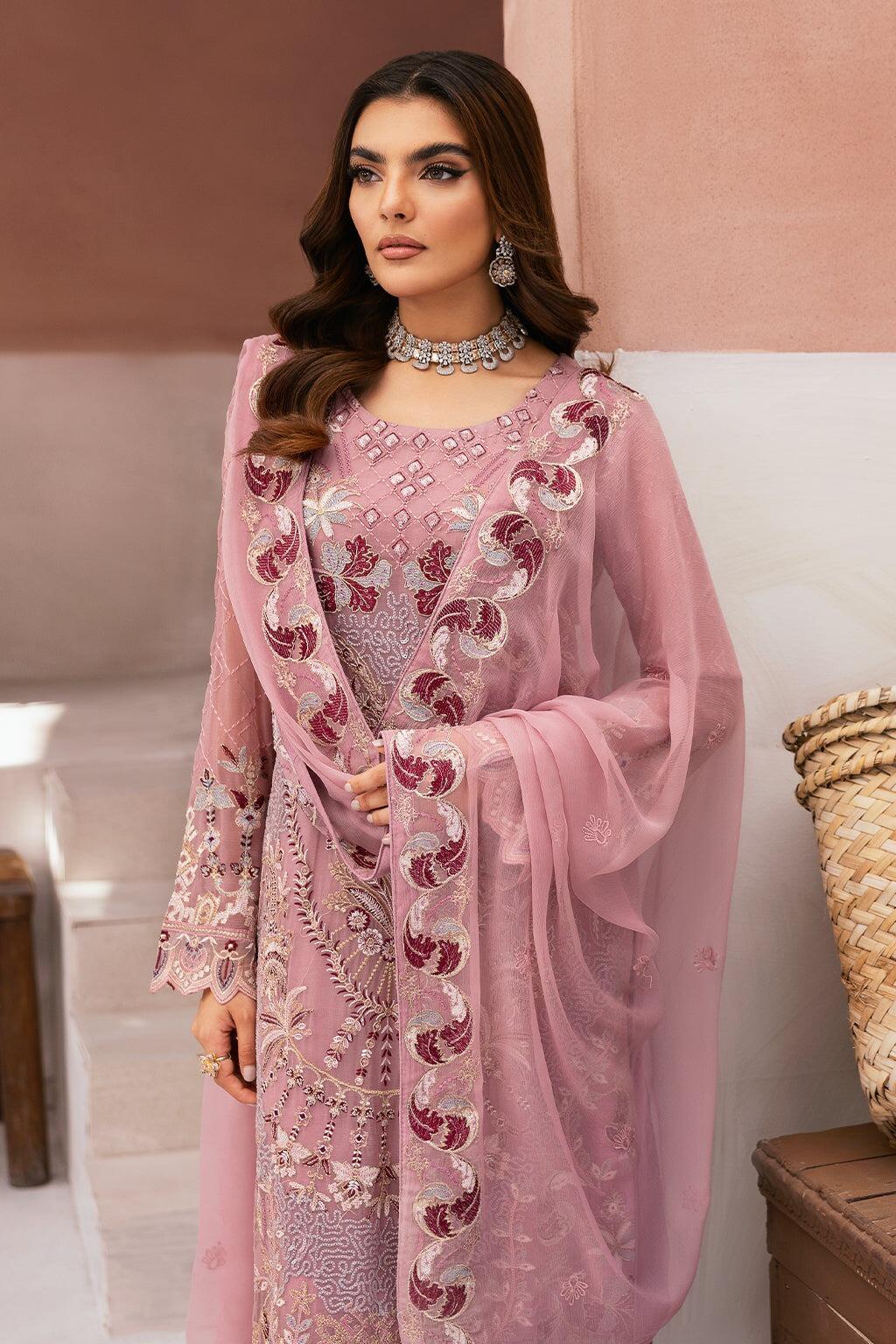 U-109 Arzoo By Ramsha Embroidered Chiffon Suits Vol-1