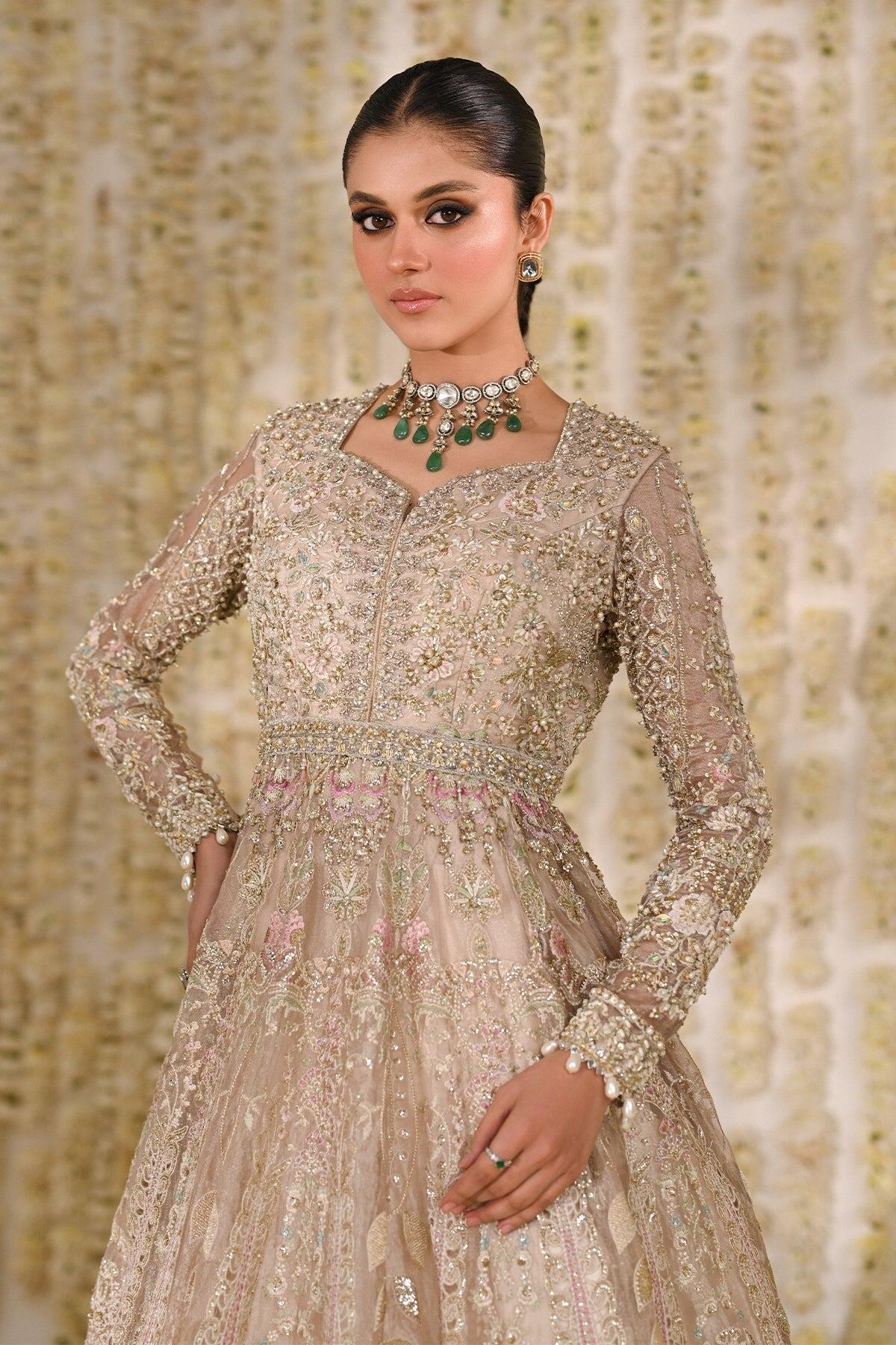 Maya Kai Ros Luxury Festive Formel Tissue Pishwas Embroidered Suits