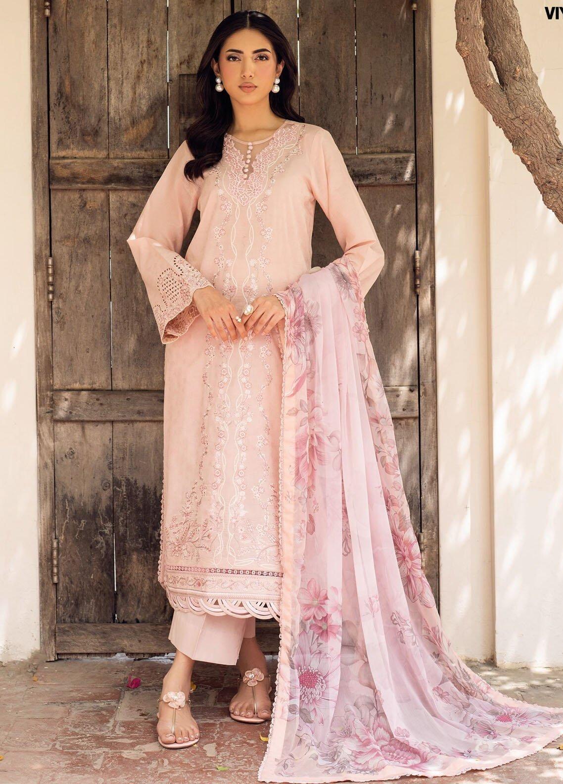 09 Viyana Nura by Zarif Embroidered Lawn Suits Summer Collection