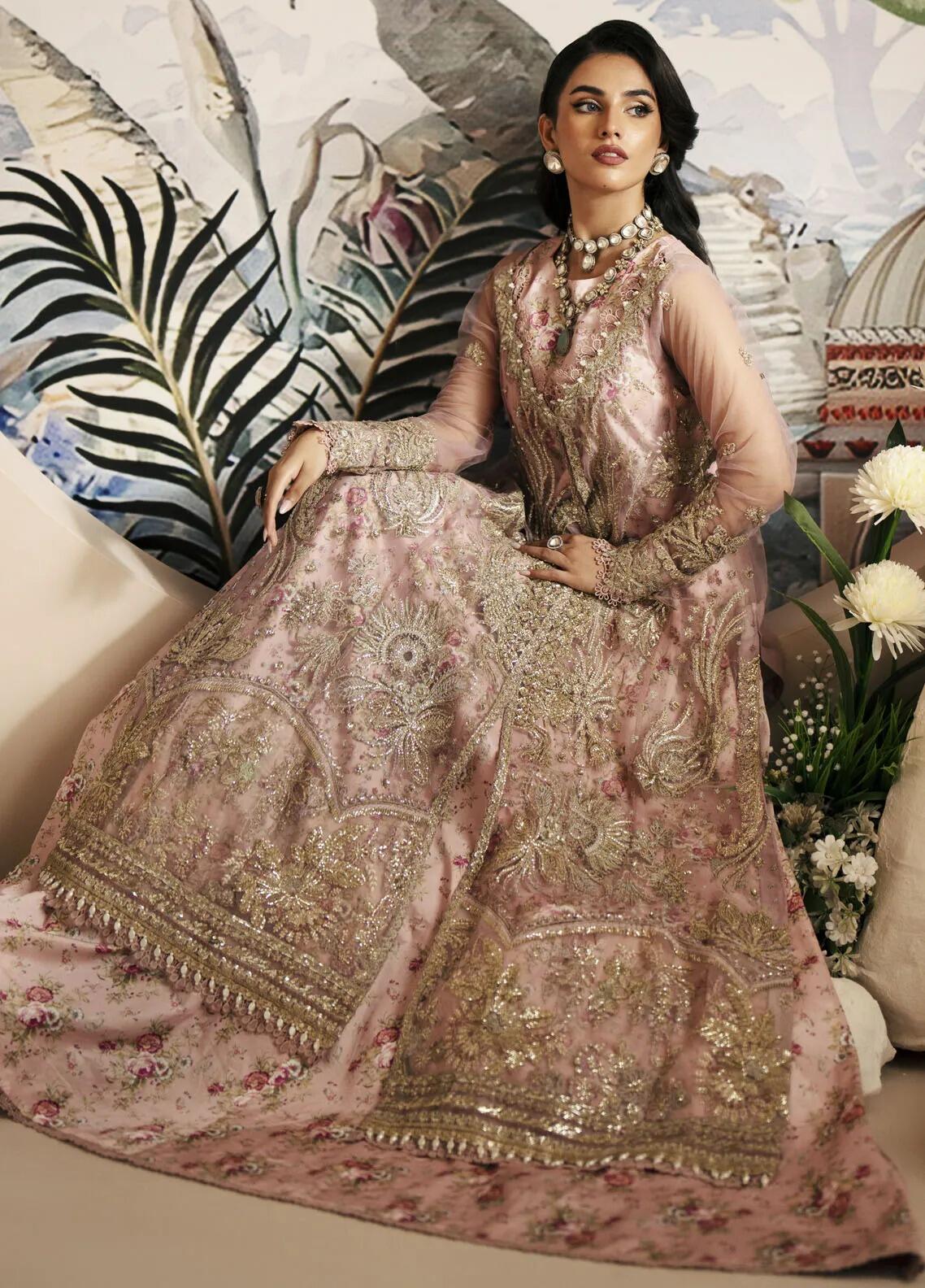 AFF-0 1 Begonia Inayat By Ajr Embroidered Net Suit Luxury Collection