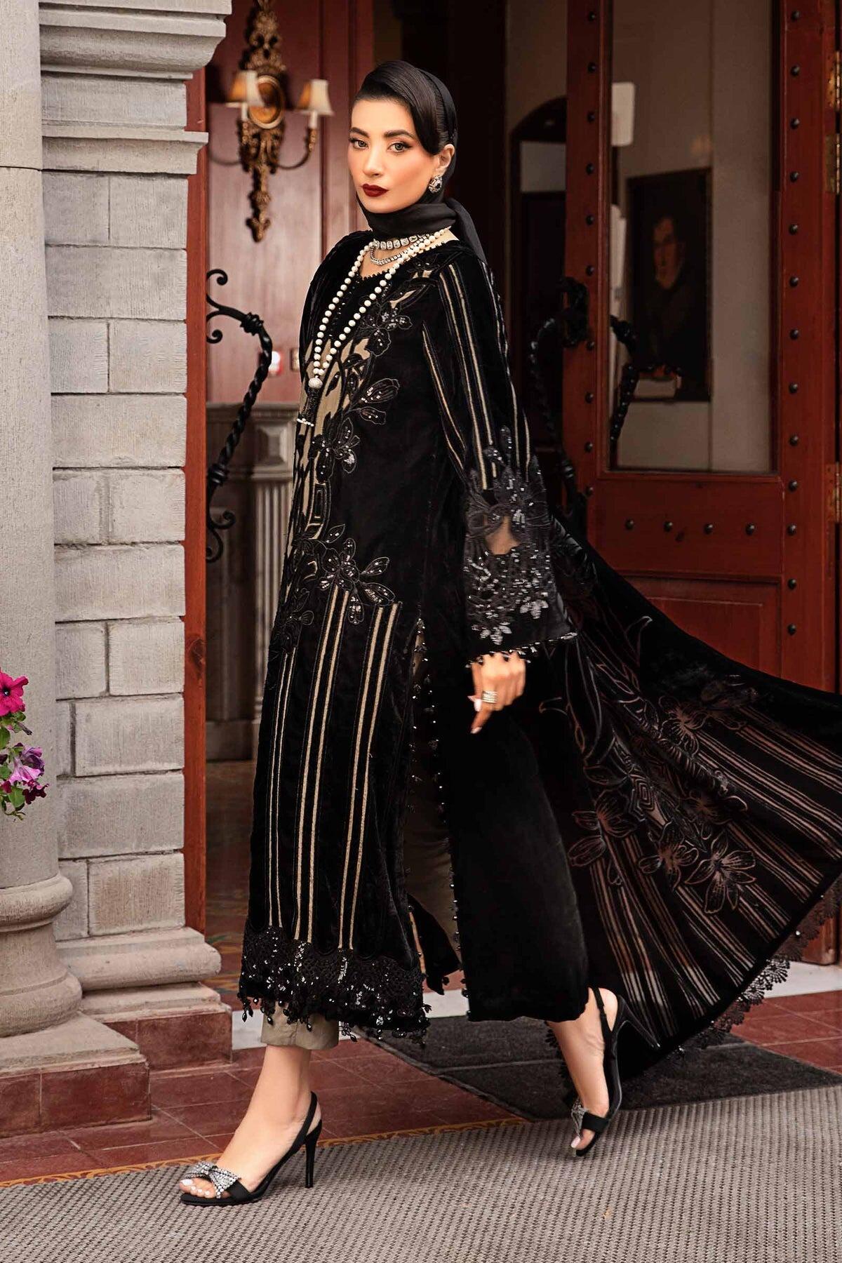 DL-1205 Maria B Embroidered Velvet Suit Maria B Luxe Formel Collection