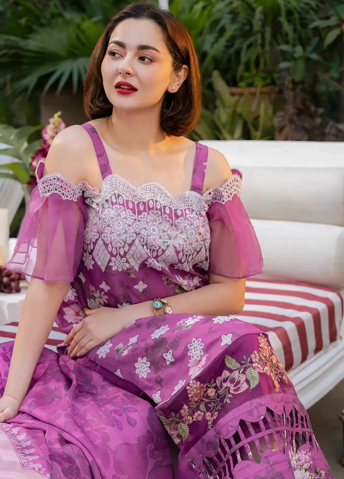 GKL-12 Aura Gulkari by Asifa and Nabeel Purple Chikankari Lawn Suit
