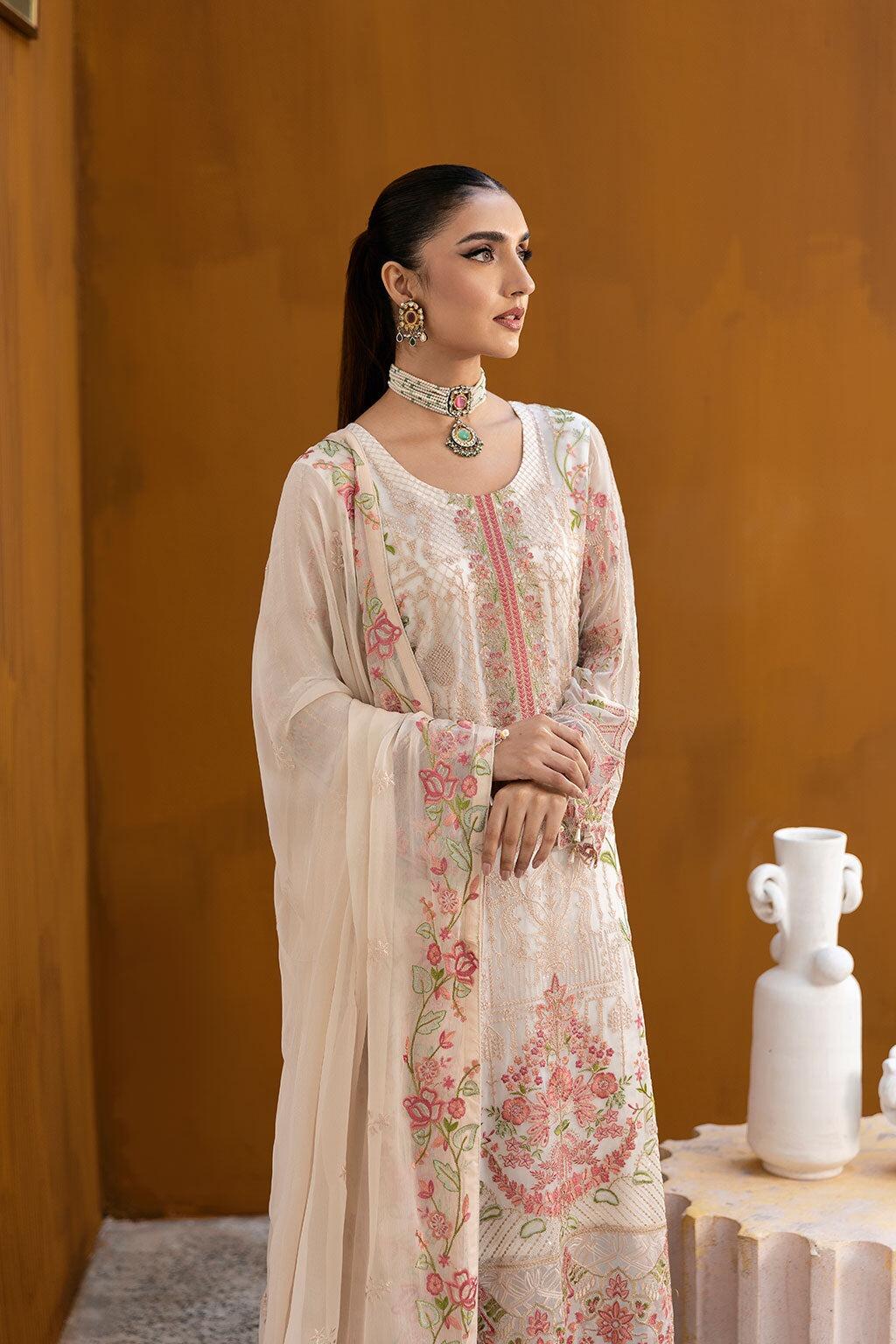 A-1011 Ramsha Chevran Formal Embroidered Chiffon Collection Vol 10