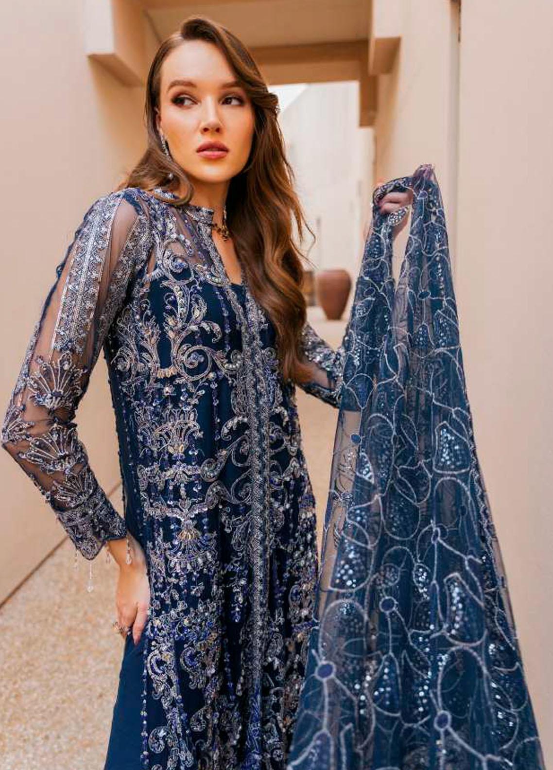 EEW-06 AZALEA EVARA BY ELAF EMBROIDERED NET SUITS WEDDING COLLECTION