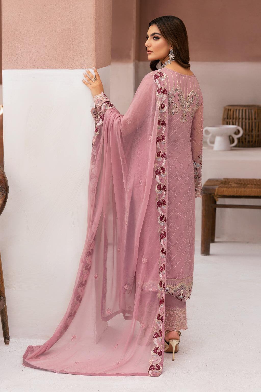 U-109 Arzoo By Ramsha Embroidered Chiffon Suits Vol-1