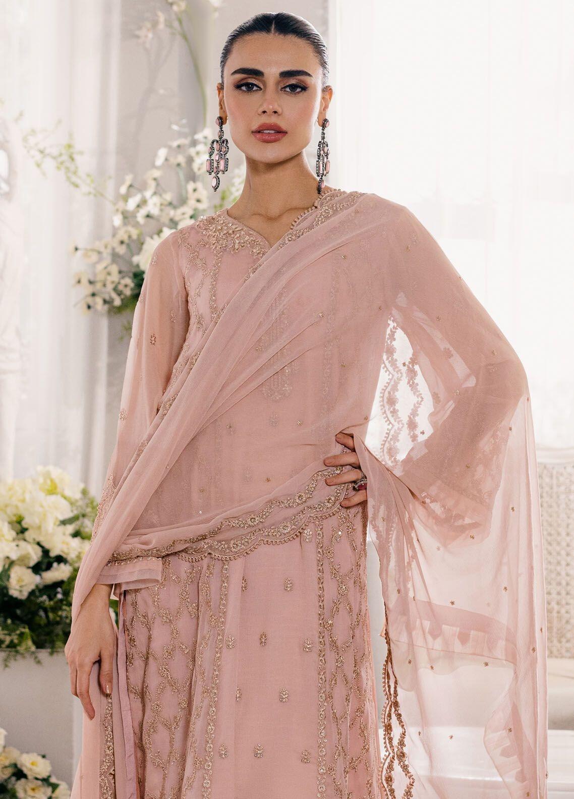 Nectarine ES-053 Ensembles By Azure Embroidered Chiffon Suits Festive ...