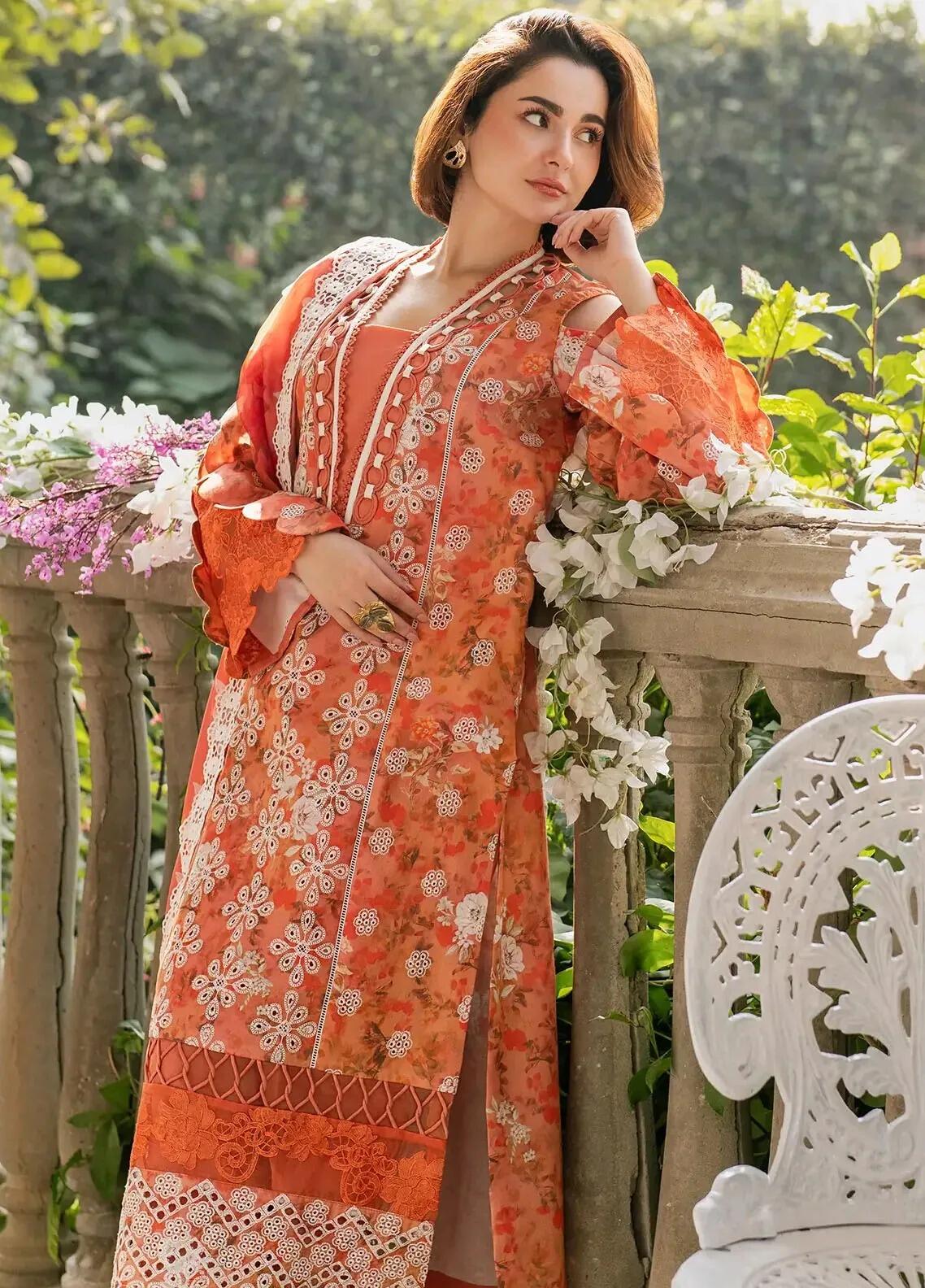 GKL-08 Citrus Glow Gulkari by Asifa and Nabeel Chikankari Lawn Suit