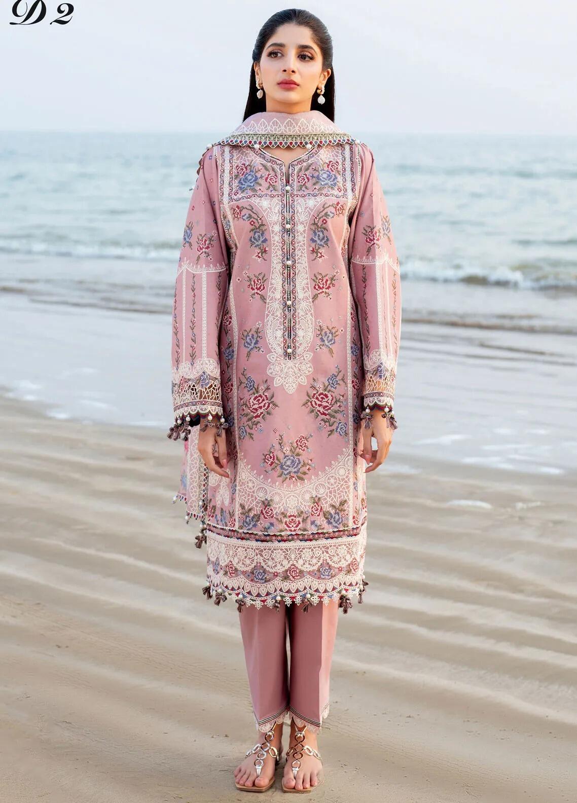 SL25-D2 Shahkaar by Jazmine Light Pink Embroidered Lawn Suits Summer ...