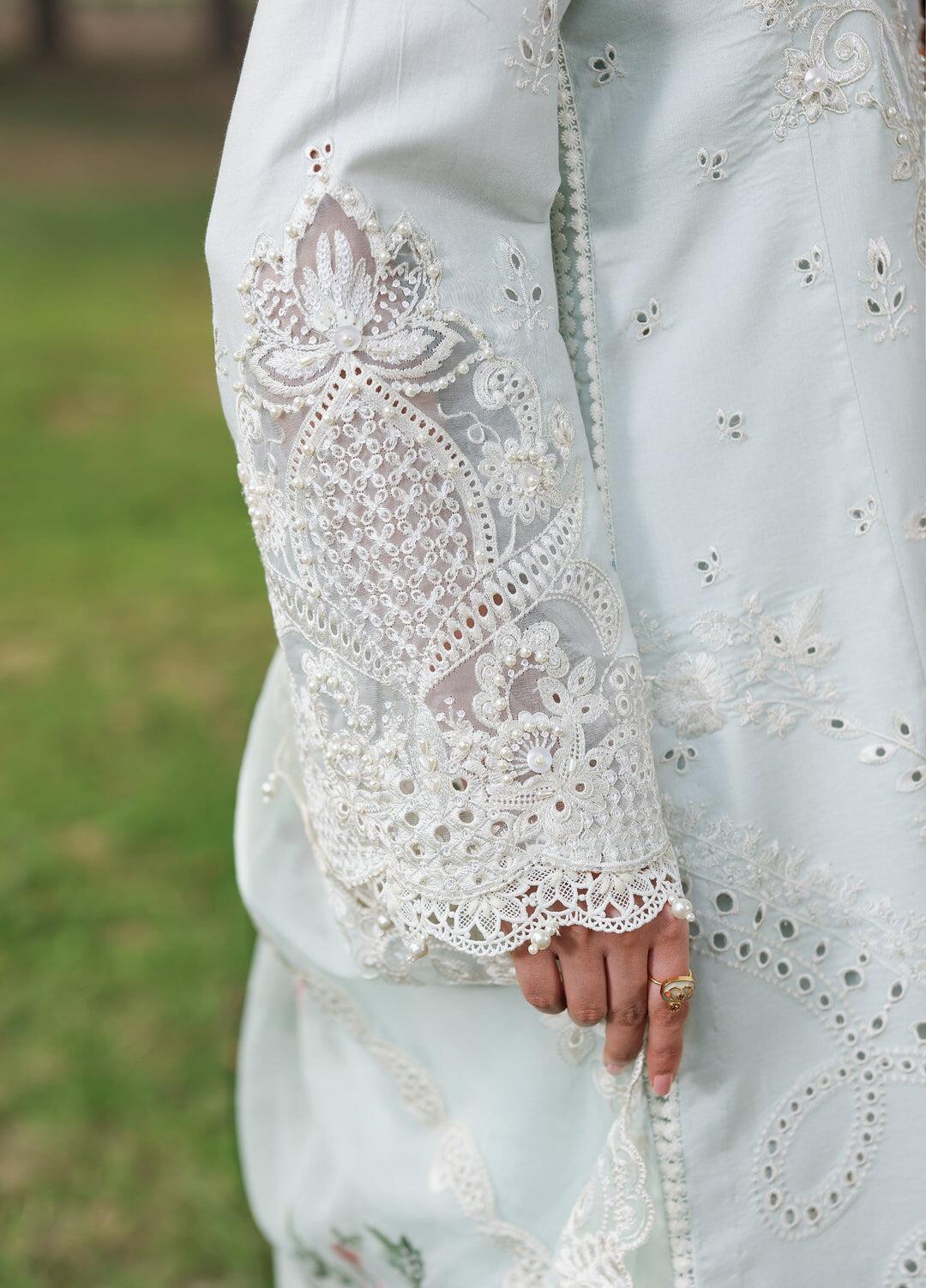 Tales of Petals by Sardinia Ocean Waves Embroidered Luxury Festive Lawn ...