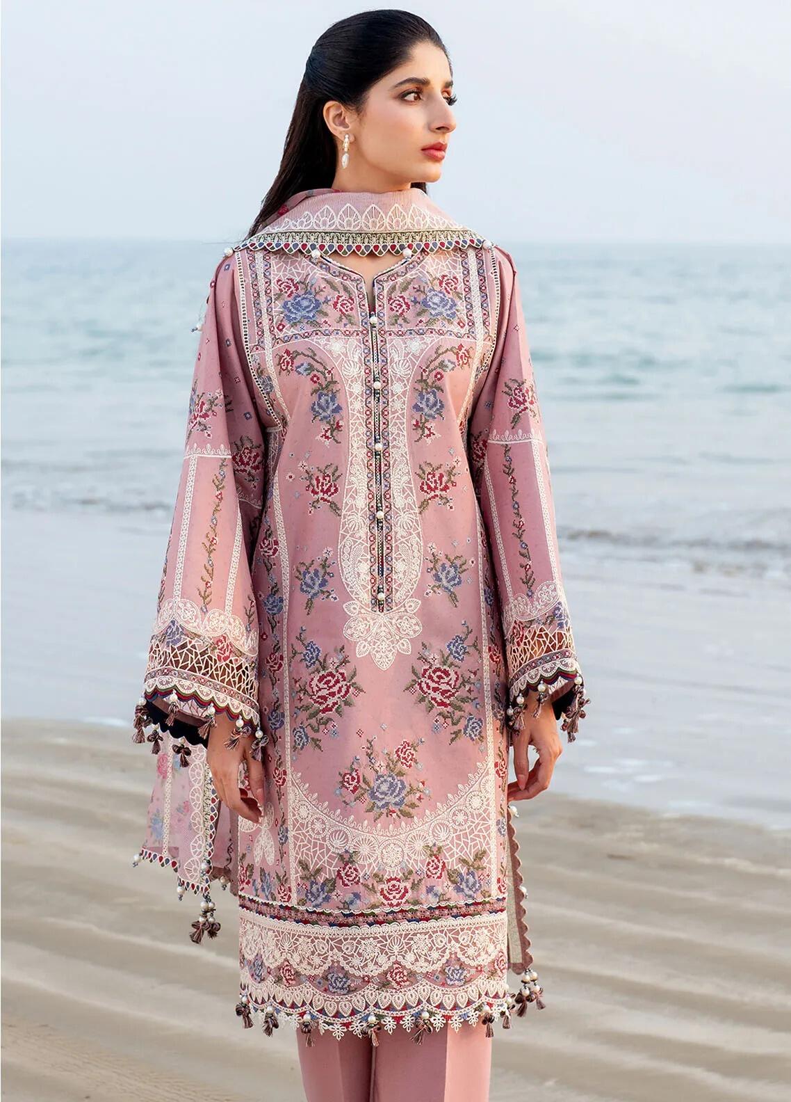 SL25-D2 Shahkaar by Jazmine Light Pink Embroidered Lawn Suits Summer ...