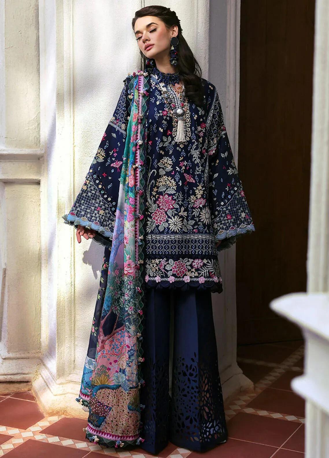 D5-B - Nyra Kalani by Republic Womenswear Embroidered Lawn Suits