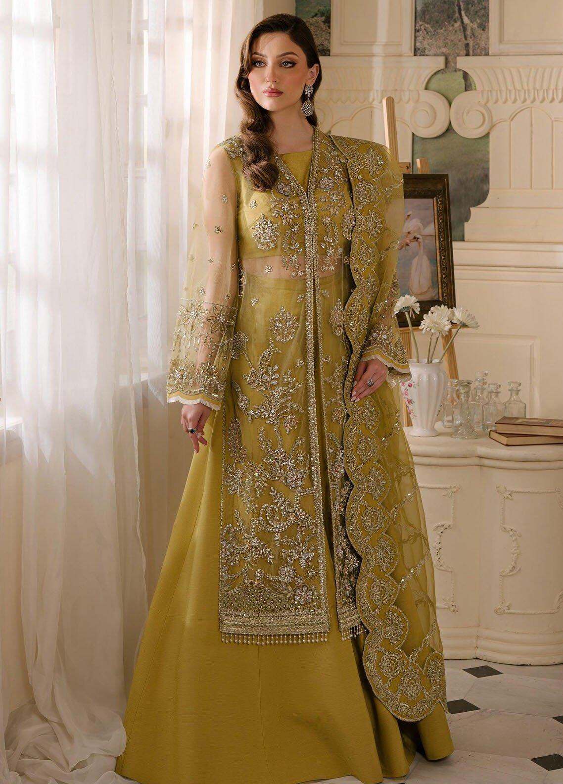 Citrine Reve Royal by Fabiha Fatima Embellished Net Suits