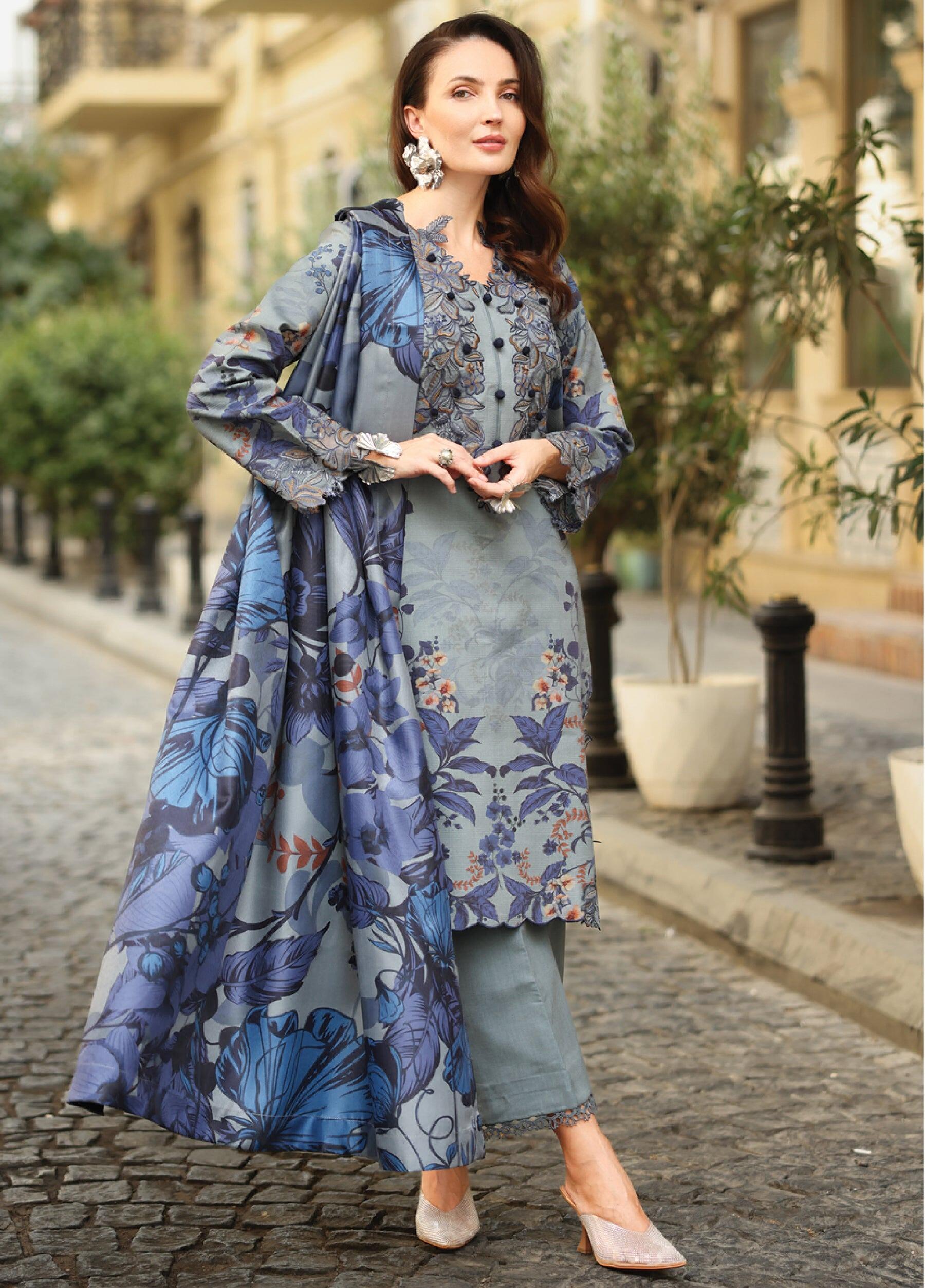 Lifestyle by Rang Rasiya D-04 Audrey Embroidered Khaddar Winter Suits