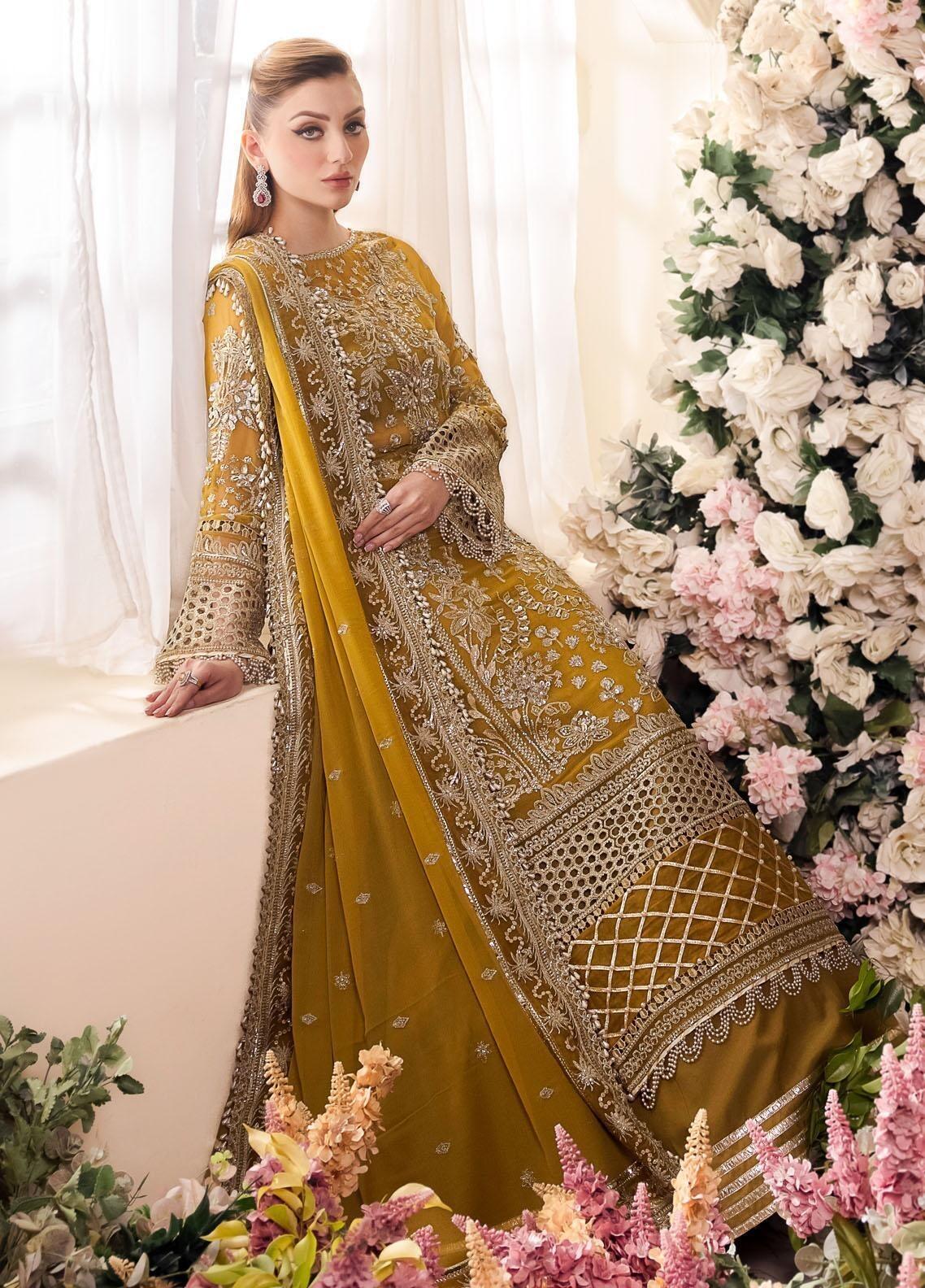 Ramz Panache By Saad Shaikh Embroidered Chiffon Suits Luxury Collection