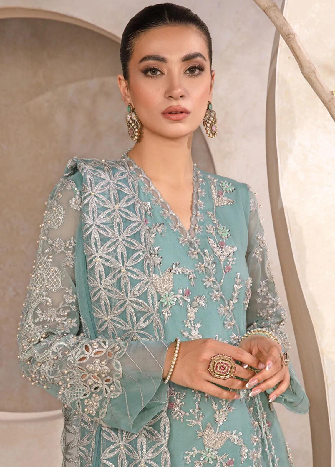 D-04 Firuzeh Chatoyer By Rang Rasiya Embroidered Suit Formal Collection