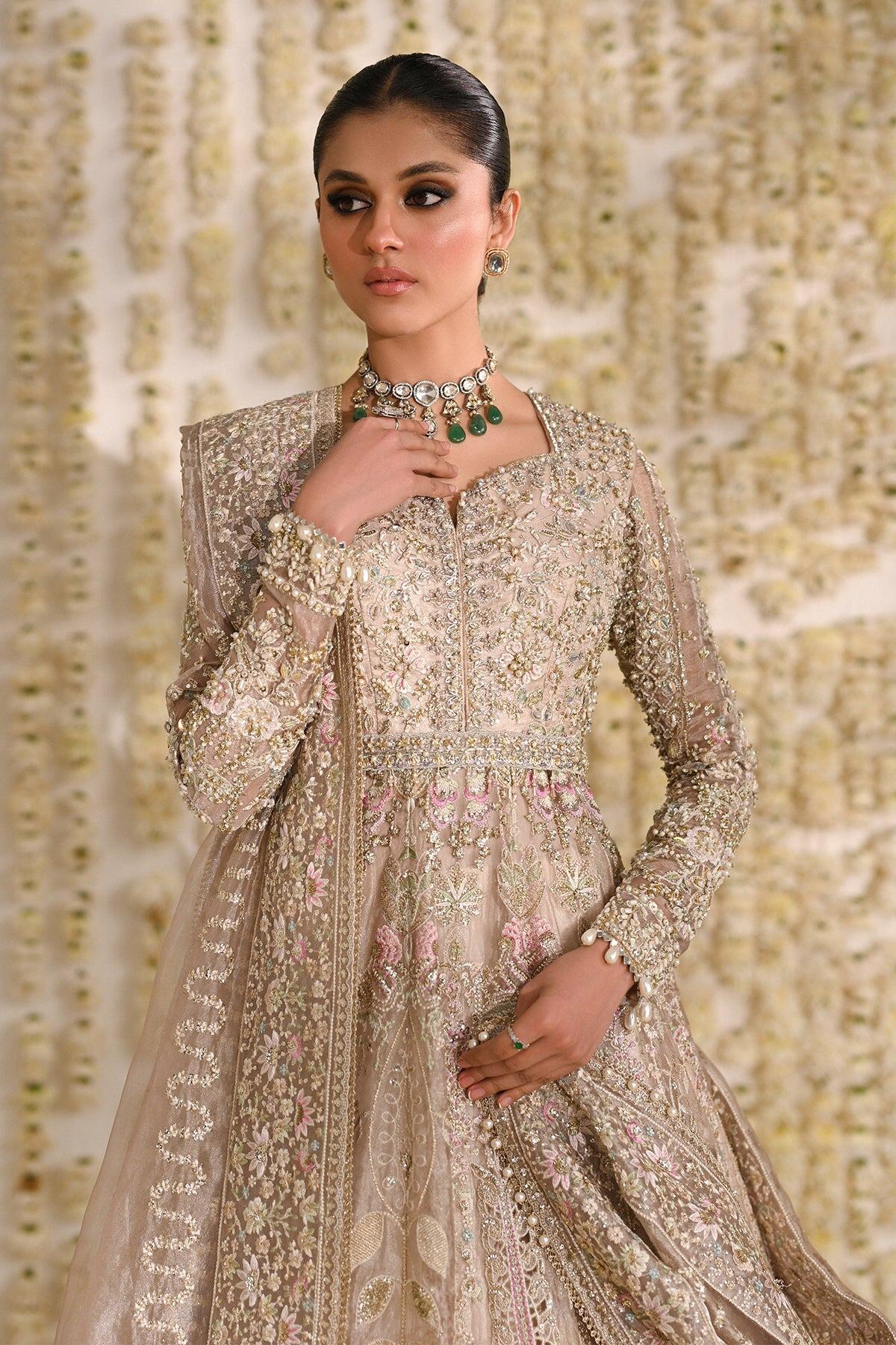 Maya Kai Ros Luxury Festive Formel Tissue Pishwas Embroidered Suits