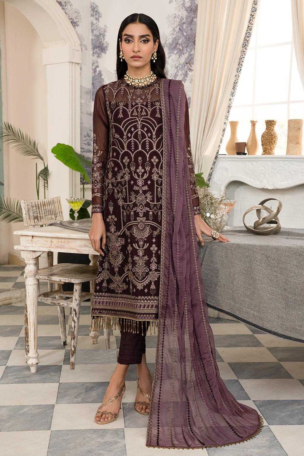 ZAF 09 Zinat Afsanah By Zarif Embroidered Chiffon Suits Formals Collection