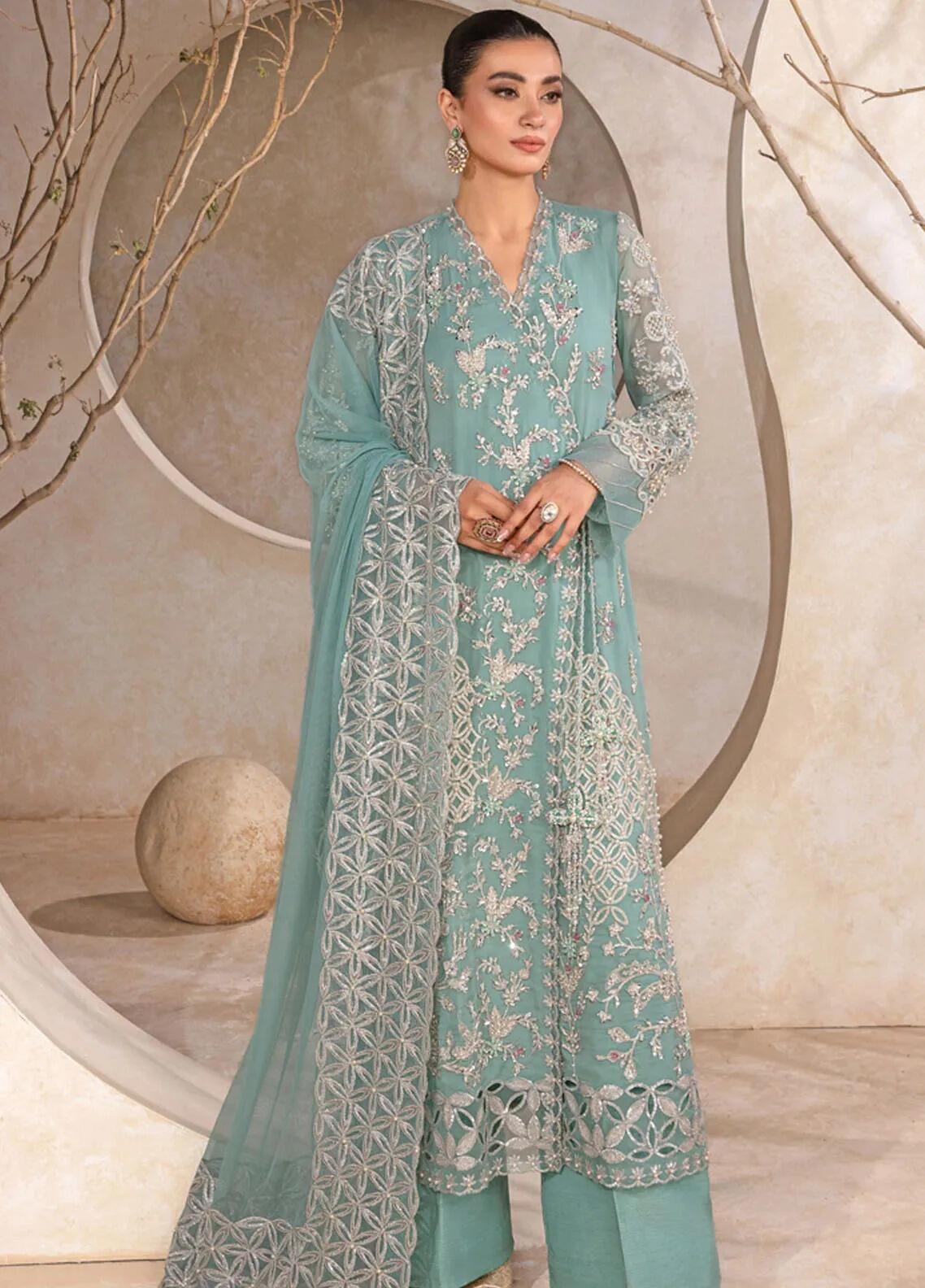 D-04 Firuzeh Chatoyer By Rang Rasiya Embroidered Suit Formal Collection