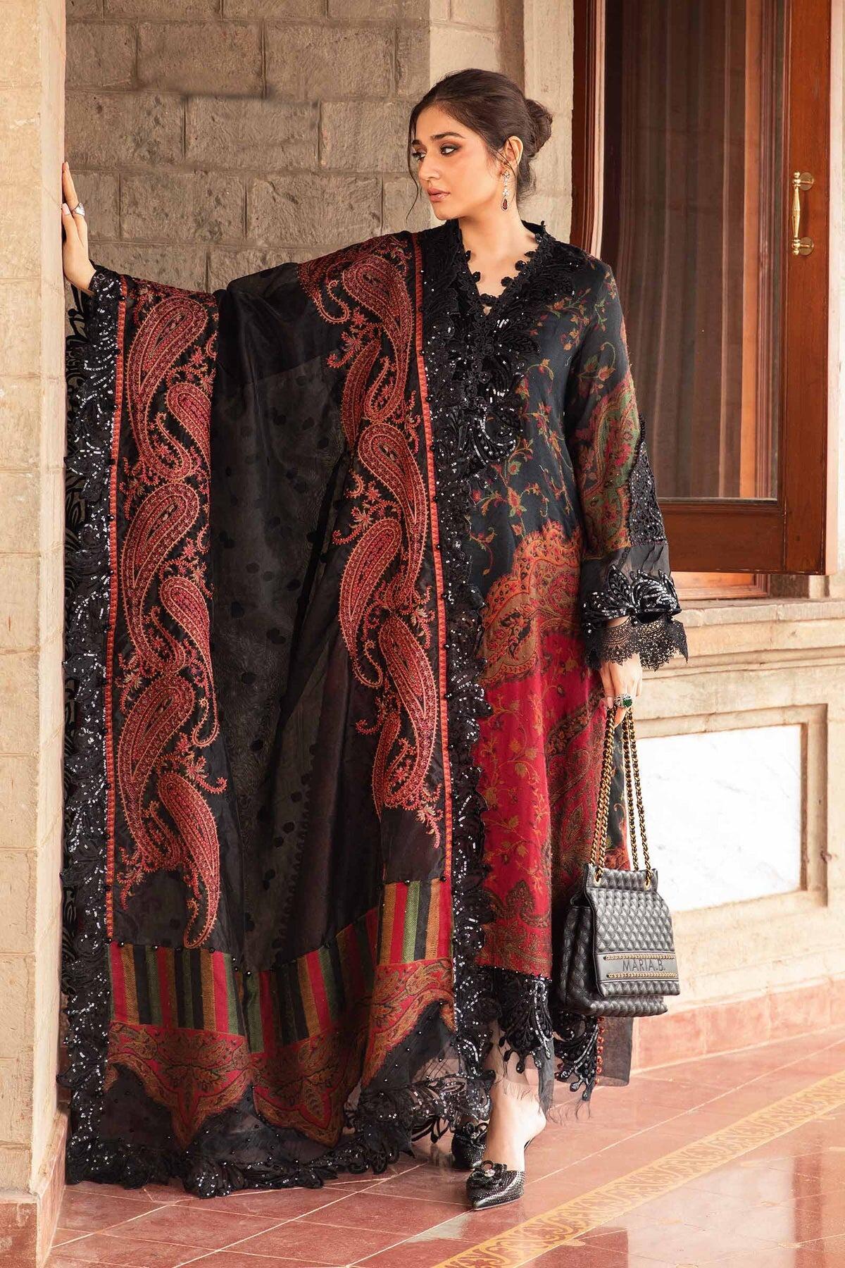 DL-1204 Maria B Embroidered Woven Suit Maria B Luxe Formel Collection