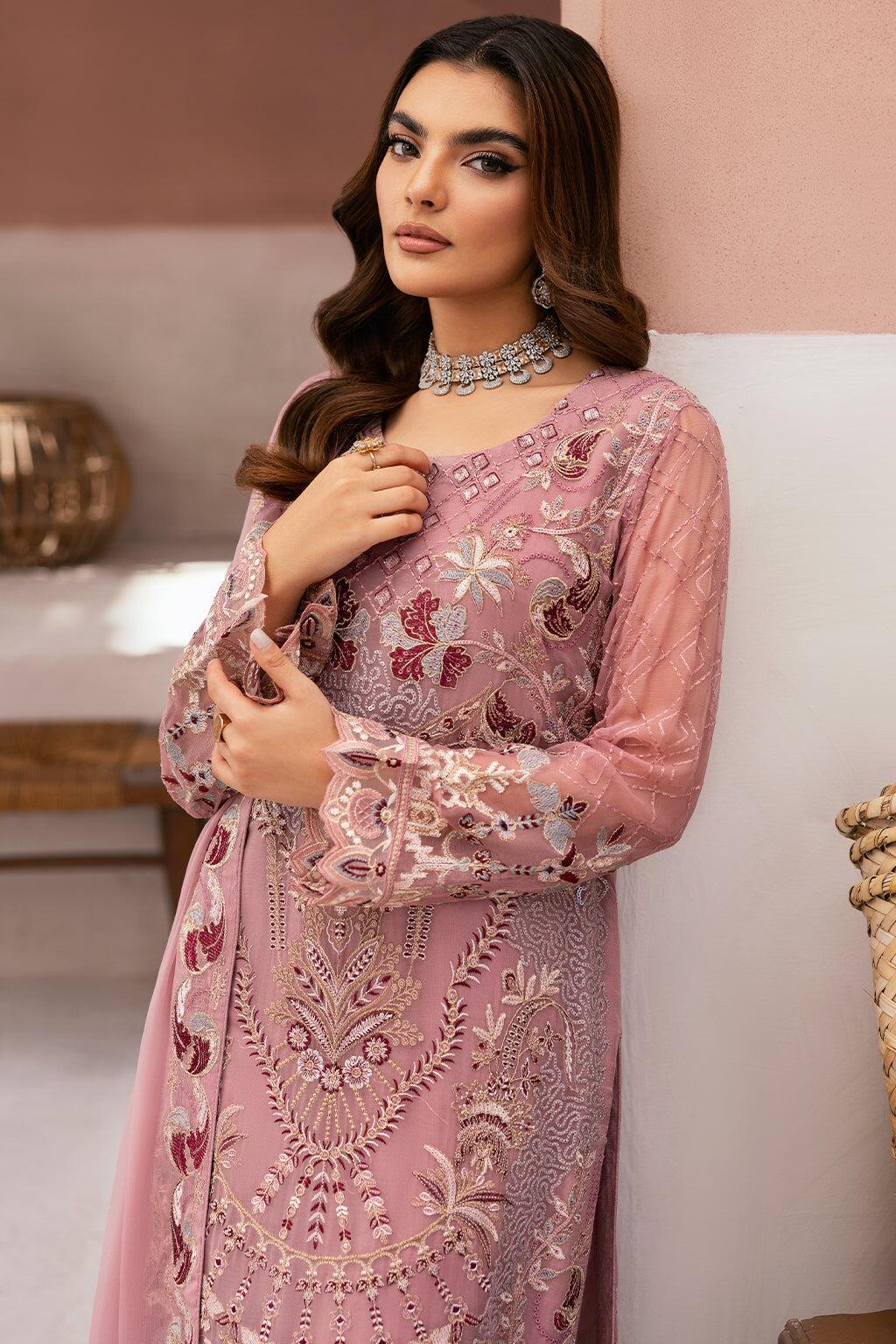 U-109 Arzoo By Ramsha Embroidered Chiffon Suits Vol-1