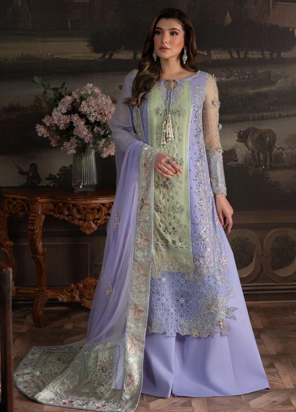 NEL-70 Elanora by Nureh Embroidered Chiffon Suits Luxury Collection
