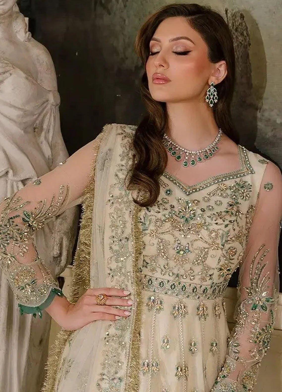 Pearl Reve Royal by Fabiha Fatima Embellished Net Gown Dress