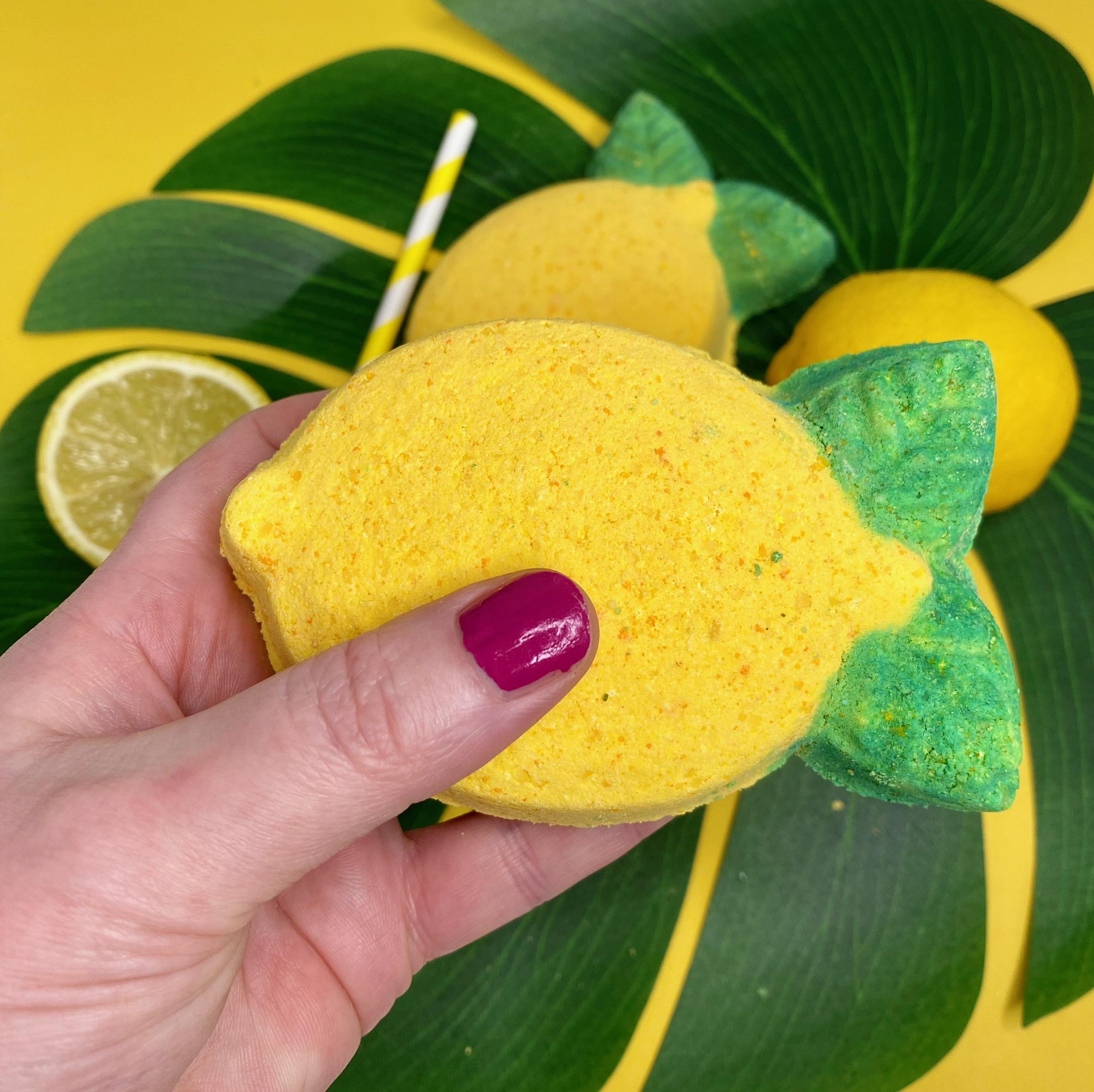 Handmade Lemon Bath Bomb by Heavenly Bubbles