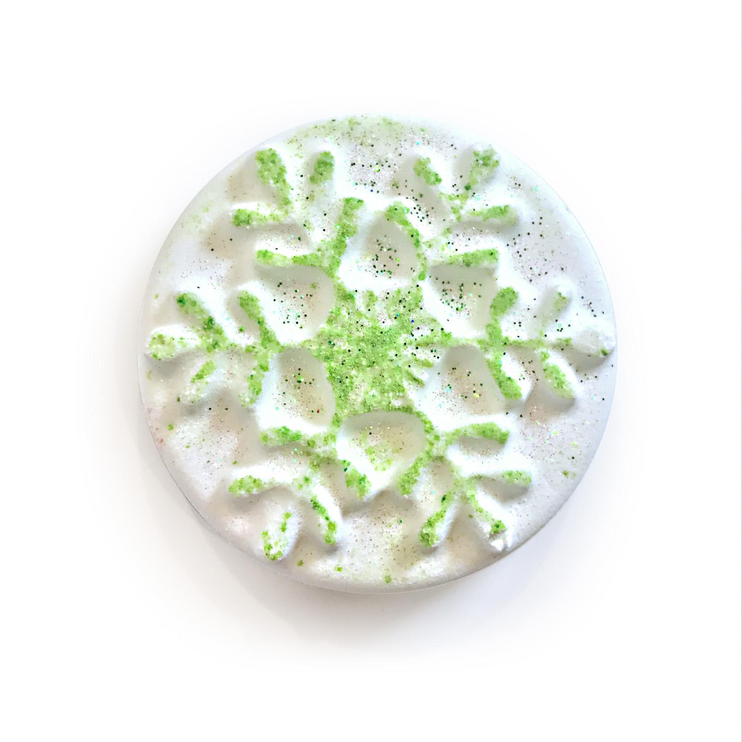 4 or 12 Creamy Chocolate Mint Snowflake Bath Bomb Trade Pack