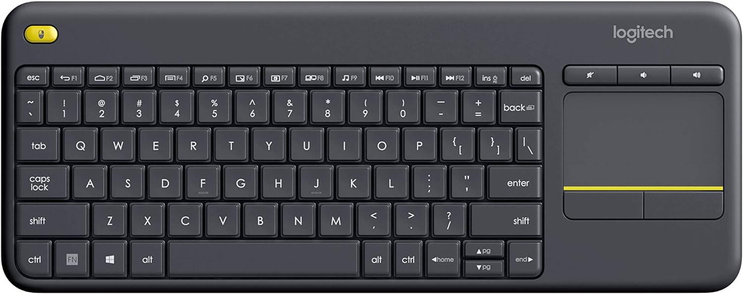 LOGITECH K400 PLUS MEDIA WIRELESS KEYBOARDD US BLACK