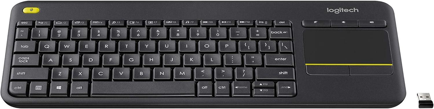 LOGITECH K400 PLUS MEDIA WIRELESS KEYBOARDD US BLACK