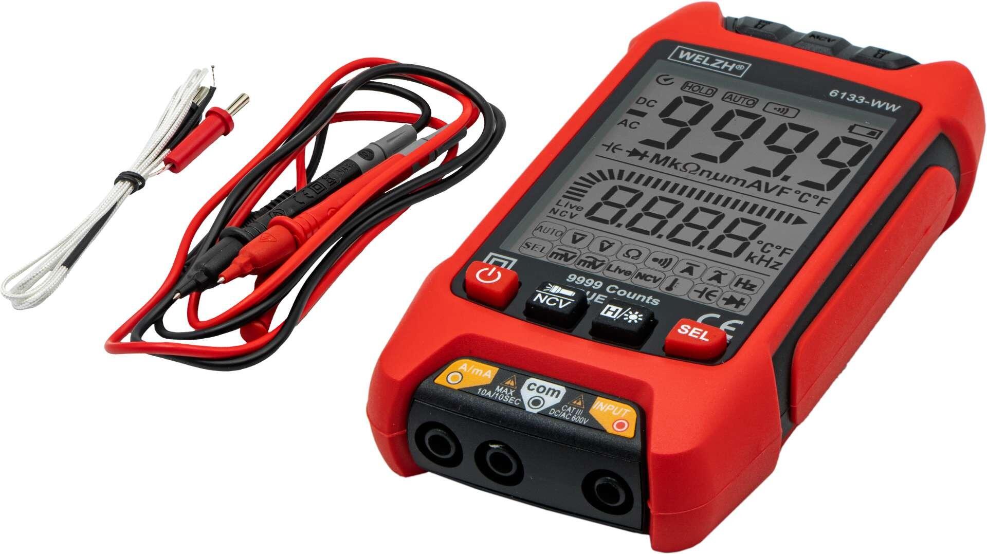 Welzh Werkzeug 6133-WW Digital Auto-Smart Multimeter | 1000 V AC/DC Tester